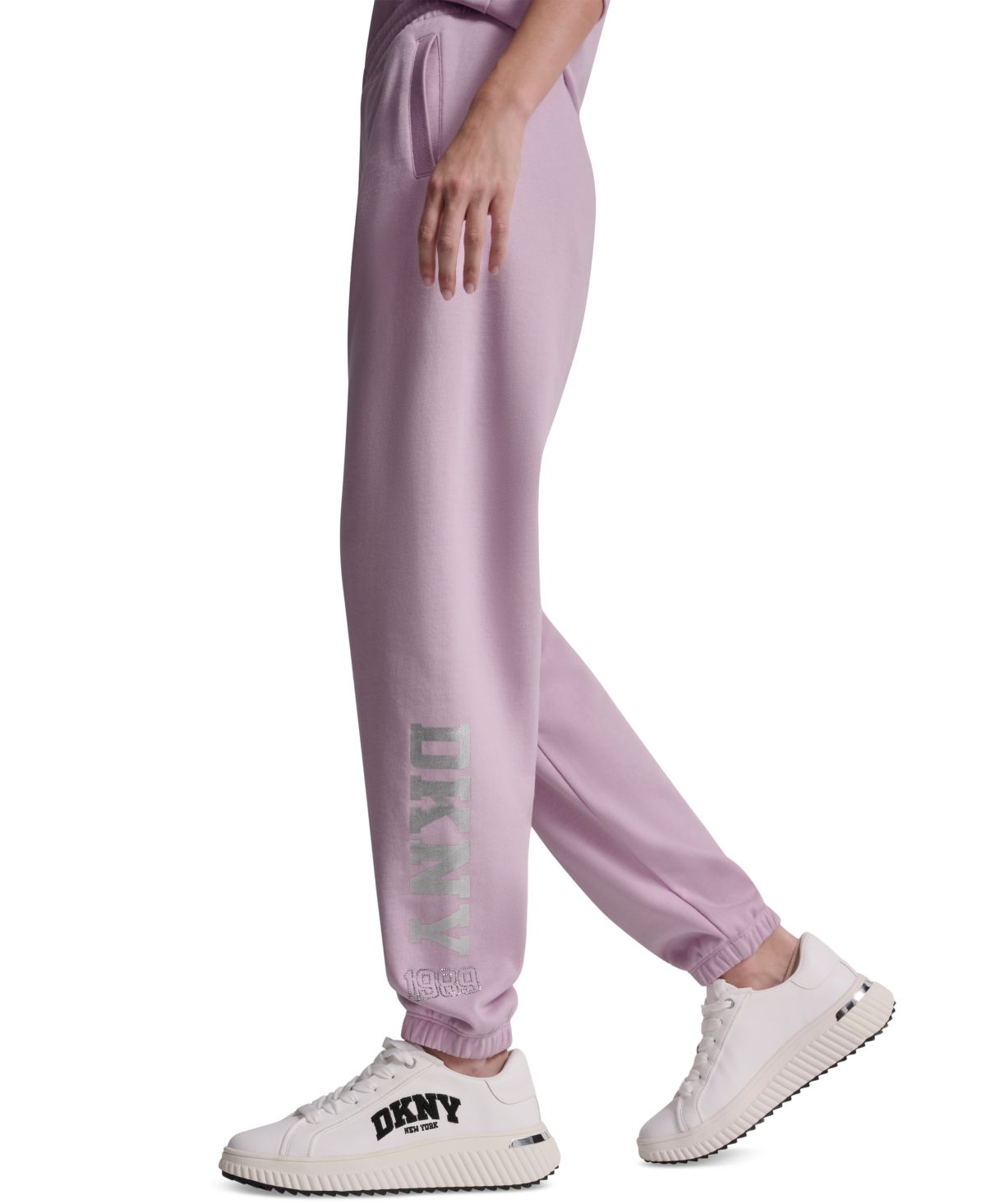 Click here for Dkny Sport Womens 1989 Rhinestone Logo High-Rise R... prices