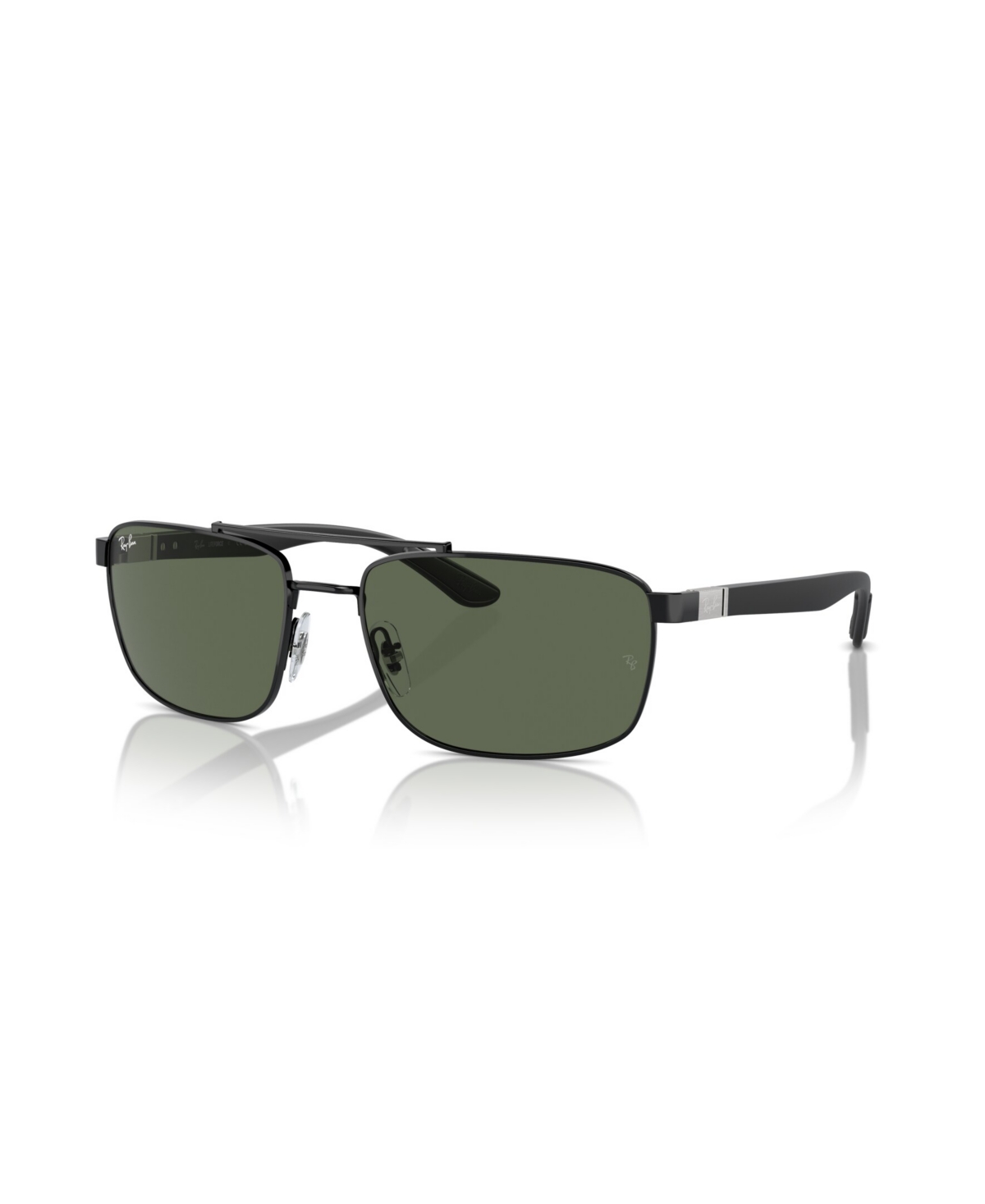 Click here for Ray-Ban Unisex Rectangle Sunglasses  RB3737 - Blac... prices