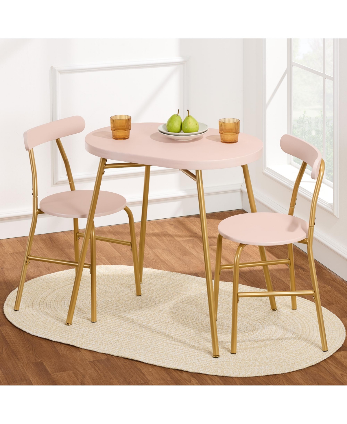 Click here for Best Choice Products 3-Piece Oval Dining Table Set... prices