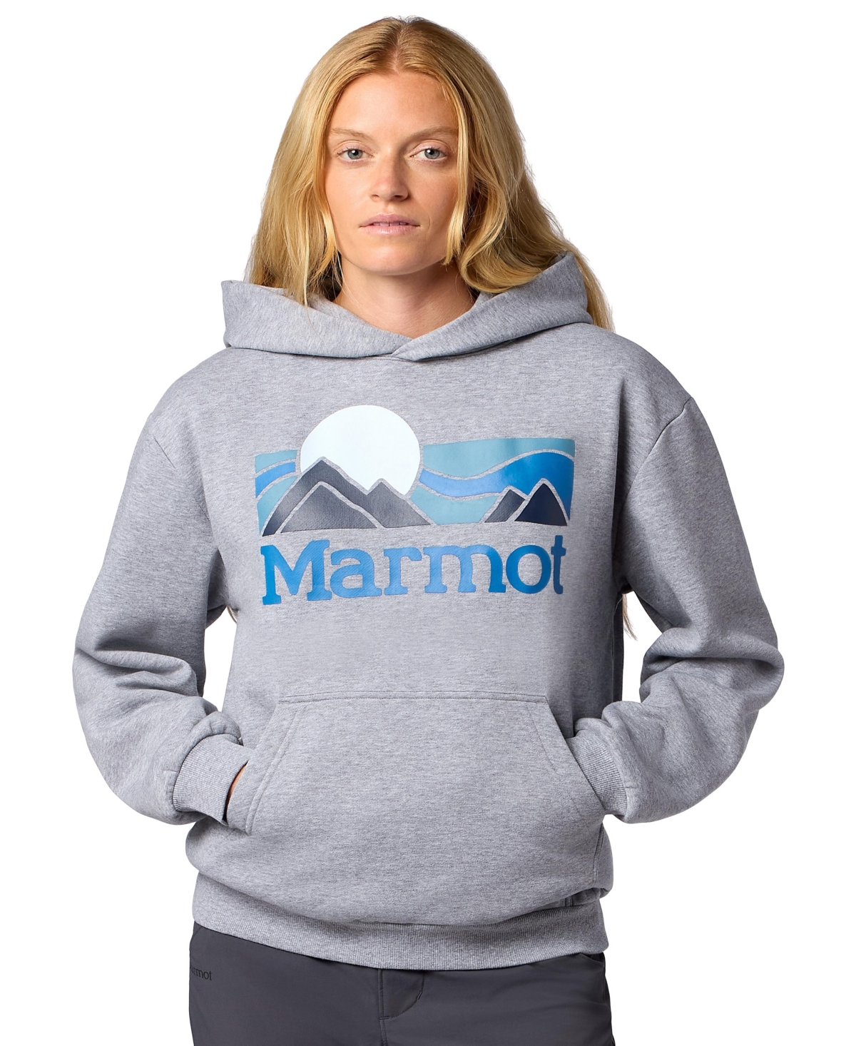 Click here for Marmot Womens Graphic Printed Hoodie - Grey Heathe... prices