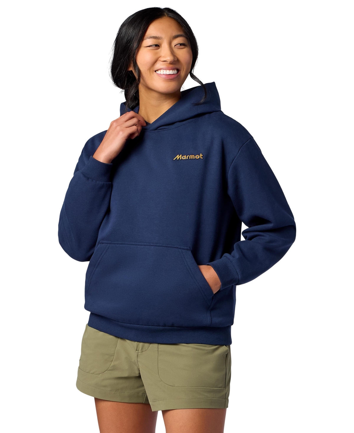 Click here for Marmot Womens Peak Lines Midweight Hoodie - Nightf... prices