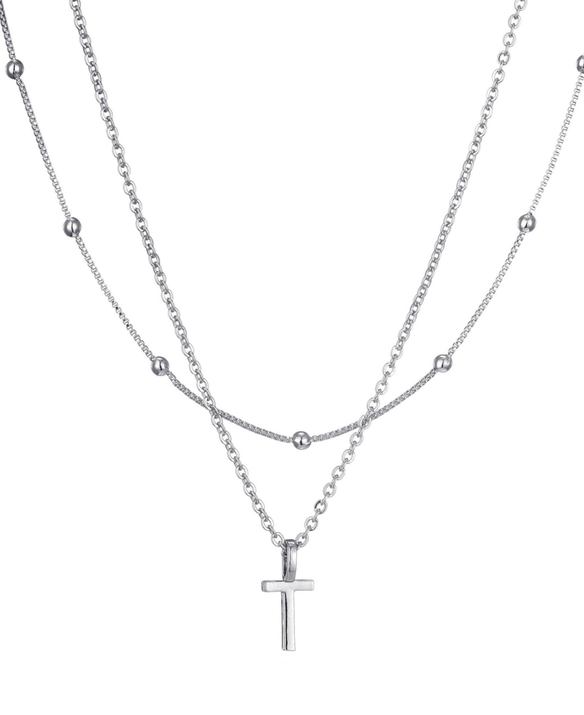 Click here for Adornia Silver Layered Initial Necklace - Silver-t prices