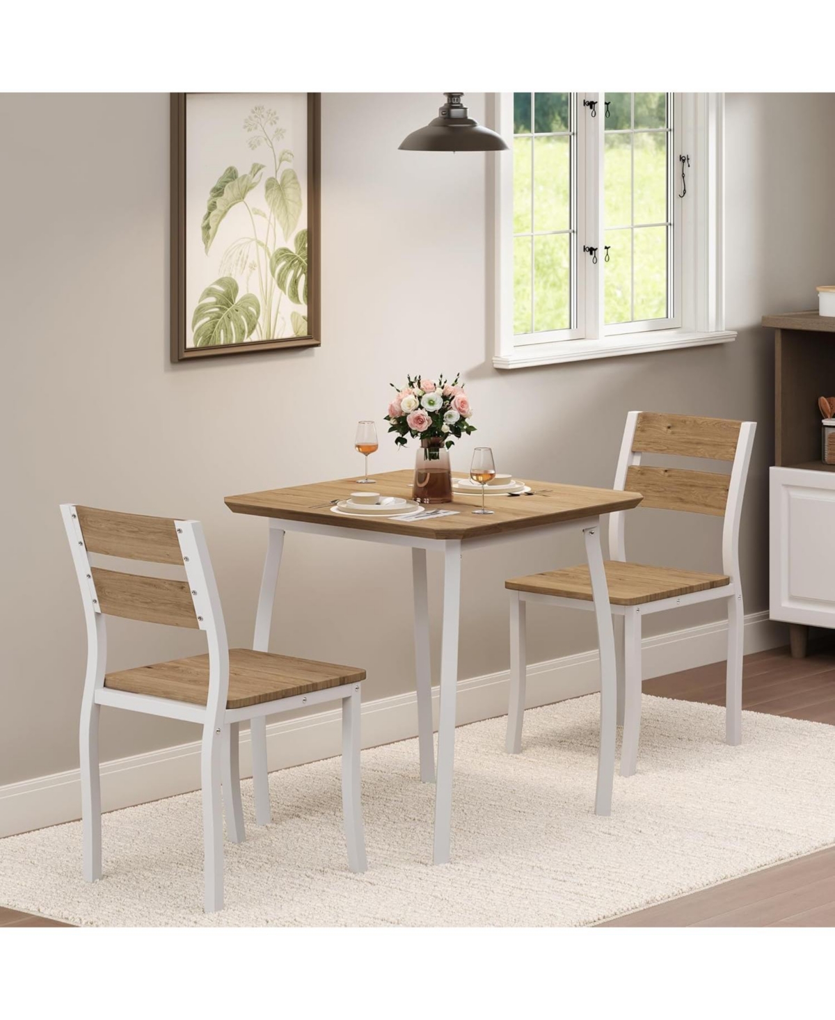 Click here for gaomon Modern 3 Piece Dining Table Set for 2  ... prices