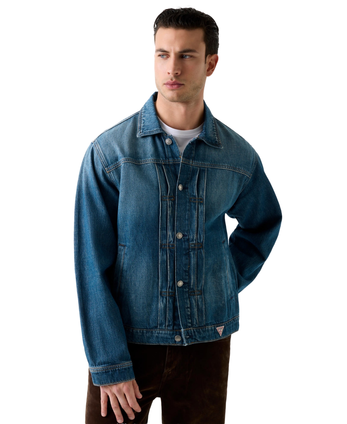 Click here for Guess Mens Point Collar Clint Jacket - Sanford Cle... prices