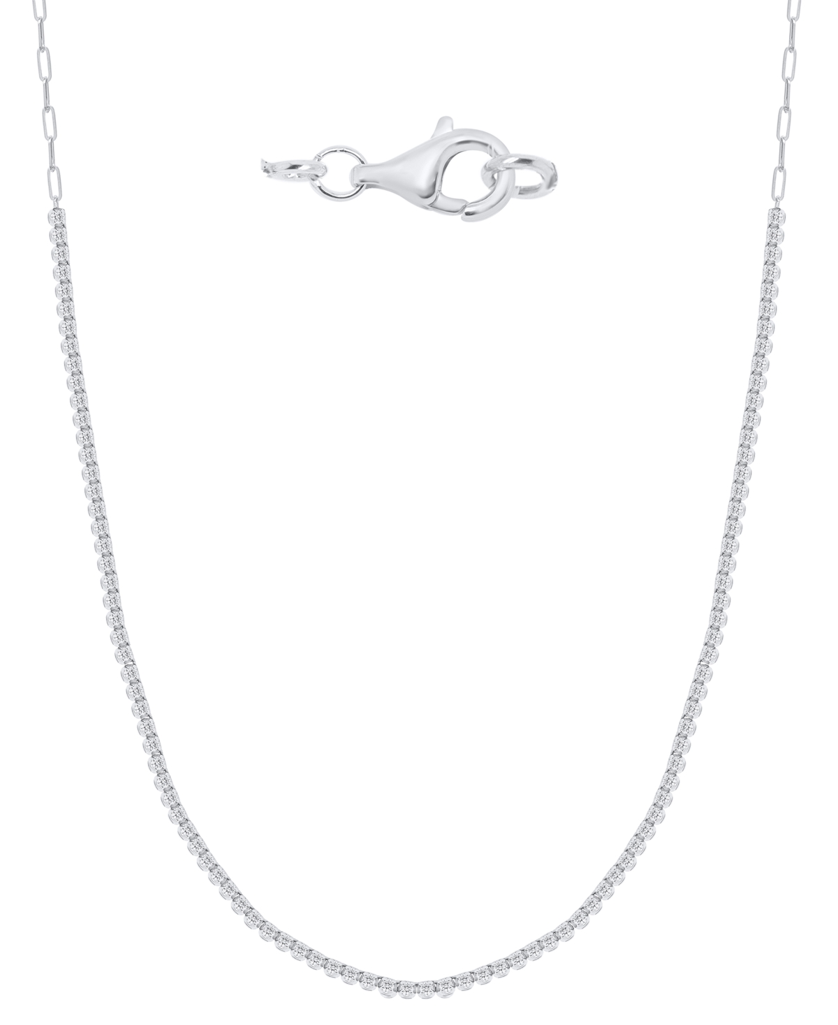 Click here for Macys Diamond (1 ct. t.w.) Necklace in Sterling Si... prices