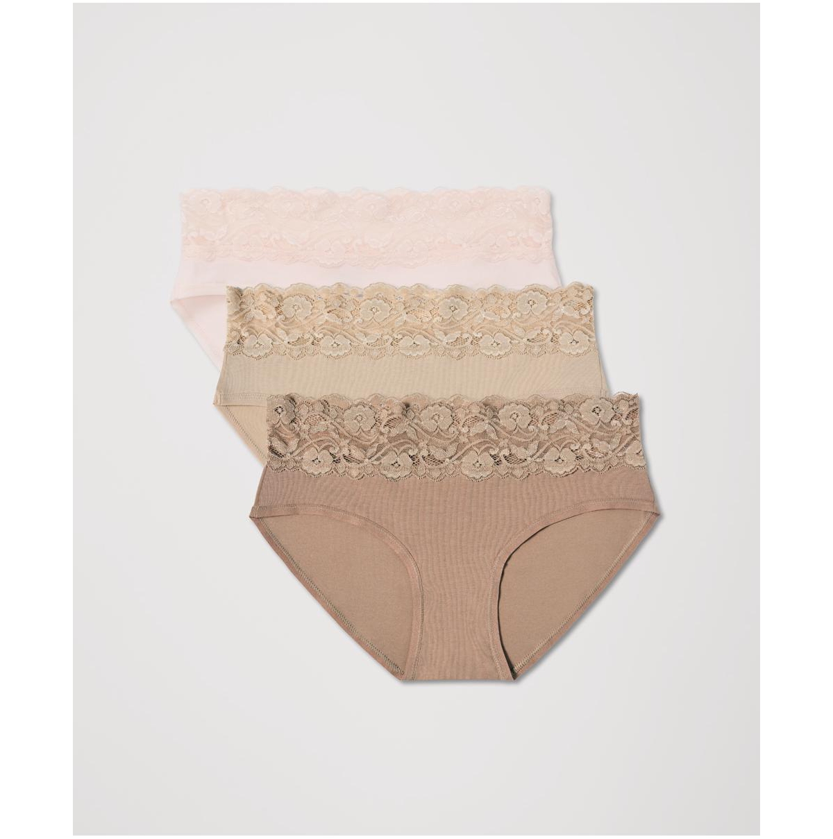 Click here for Pact Womens Lace Waist Brief 3-Pack - Nearly bare prices