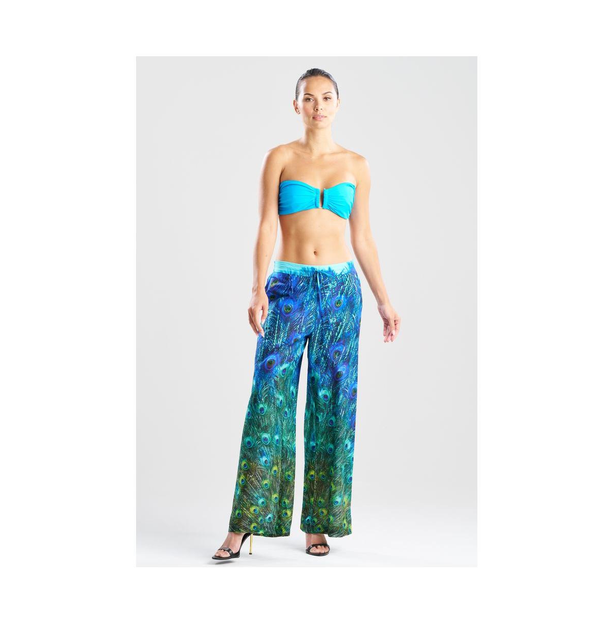 Click here for Natori Womens Peacock - Cotton Voile Pants - Teal prices