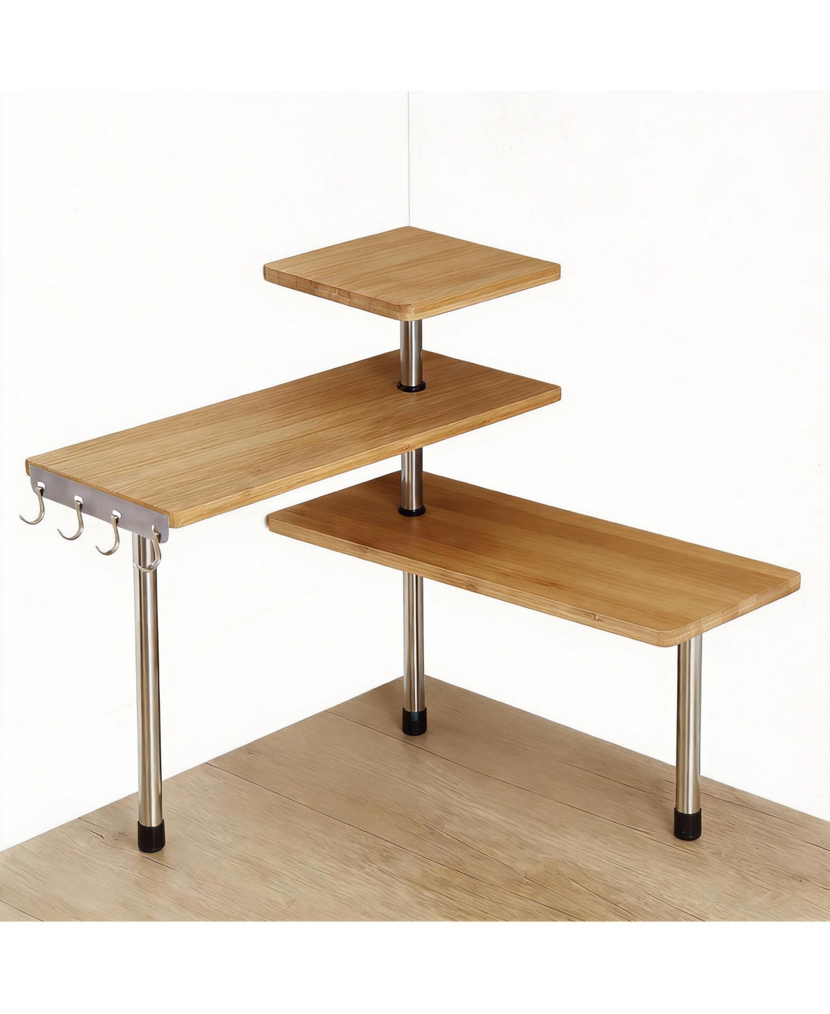 Click here for Yigii Adjustable 3-Tier Corner Shelf for Kitchen... prices