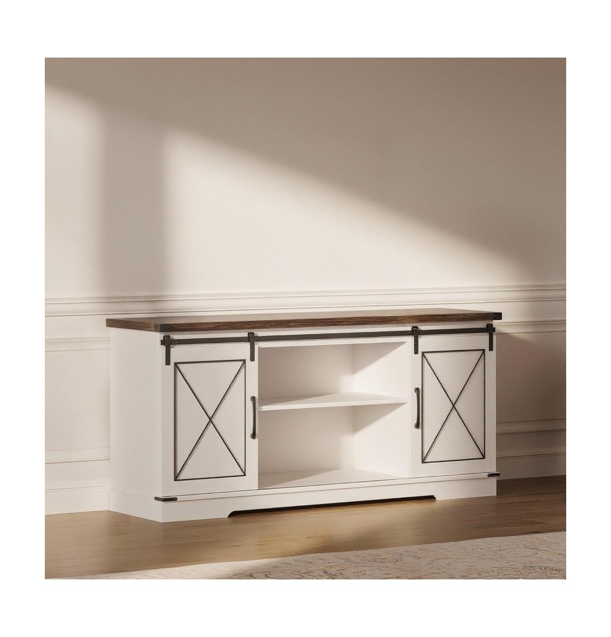 Click here for gaomon Tv Stand with Sliding Barn Doors  Compatibl... prices