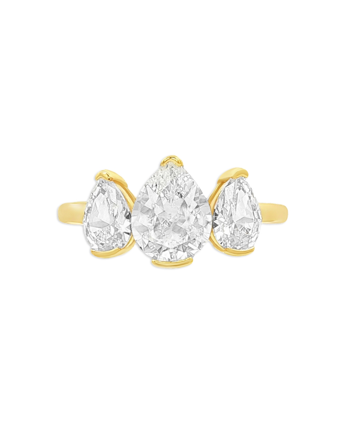 Click here for Giani Bernini Gold Plated Three Stone Ring - Gold prices