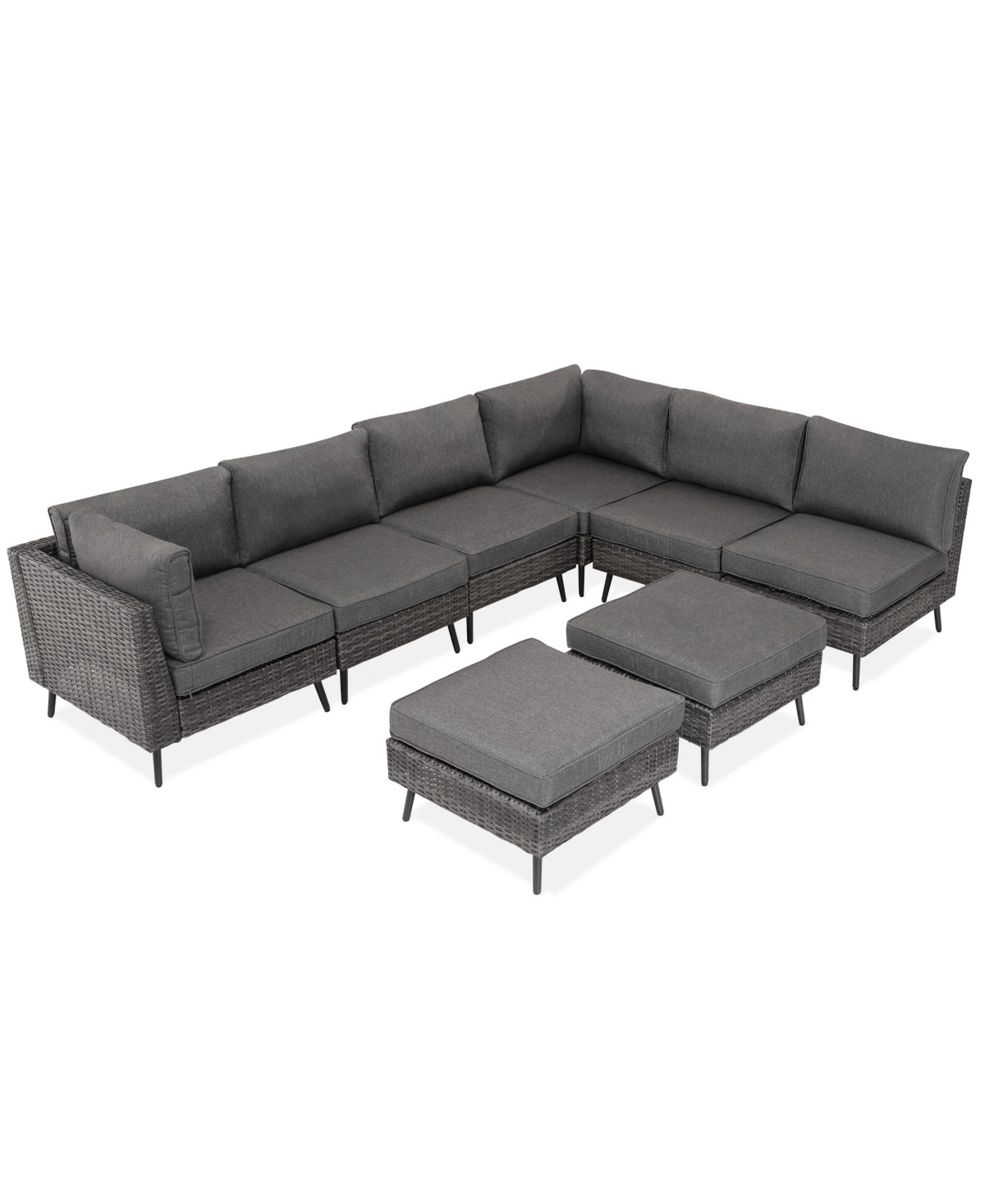 Click here for Decksplore 8 Piece Outdoor Sectional Sofa Pe Ratta... prices