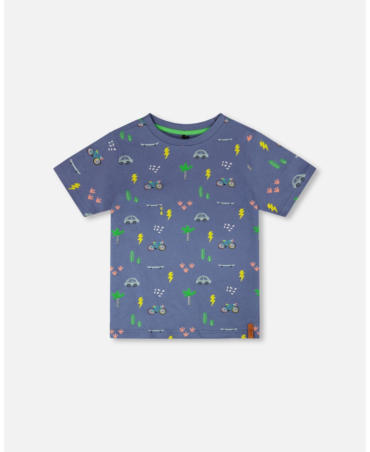 Click here for Deux par Deux Big Boys Cotton Jersey T-Shirt Blue... prices