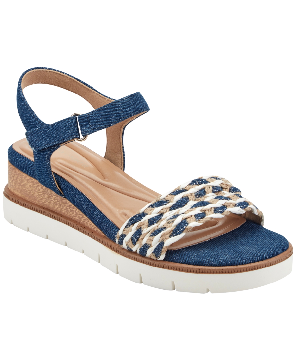 Click here for Easy Spirit Womens Edythe Woven Wedge Sandals - Da... prices