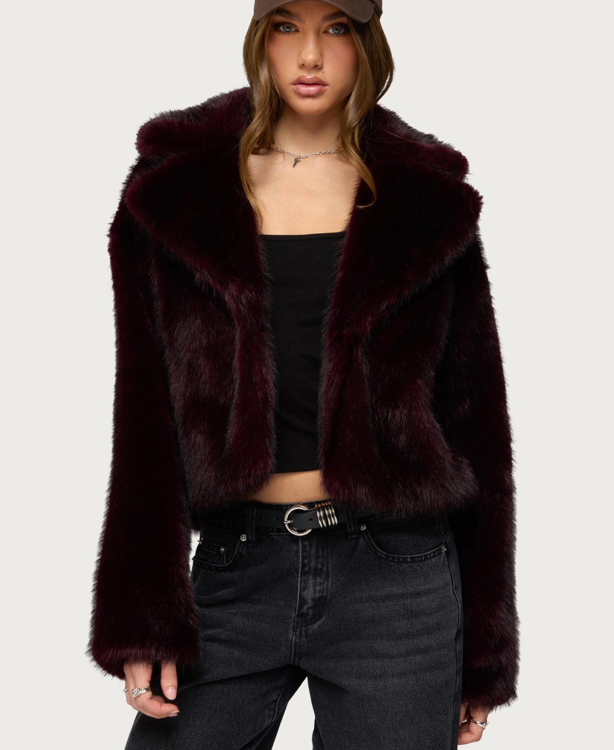 Click here for Edikted Womens Kamilah Oversized Faux Fur Coat - W... prices