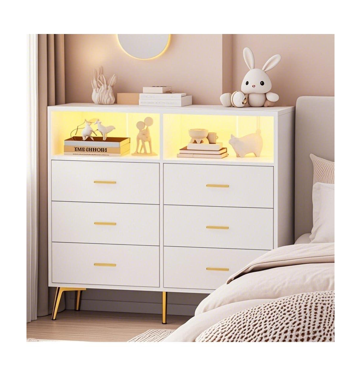 Click here for gaomon Dresser for Bedroom with 6 Drawers  Multi-F... prices