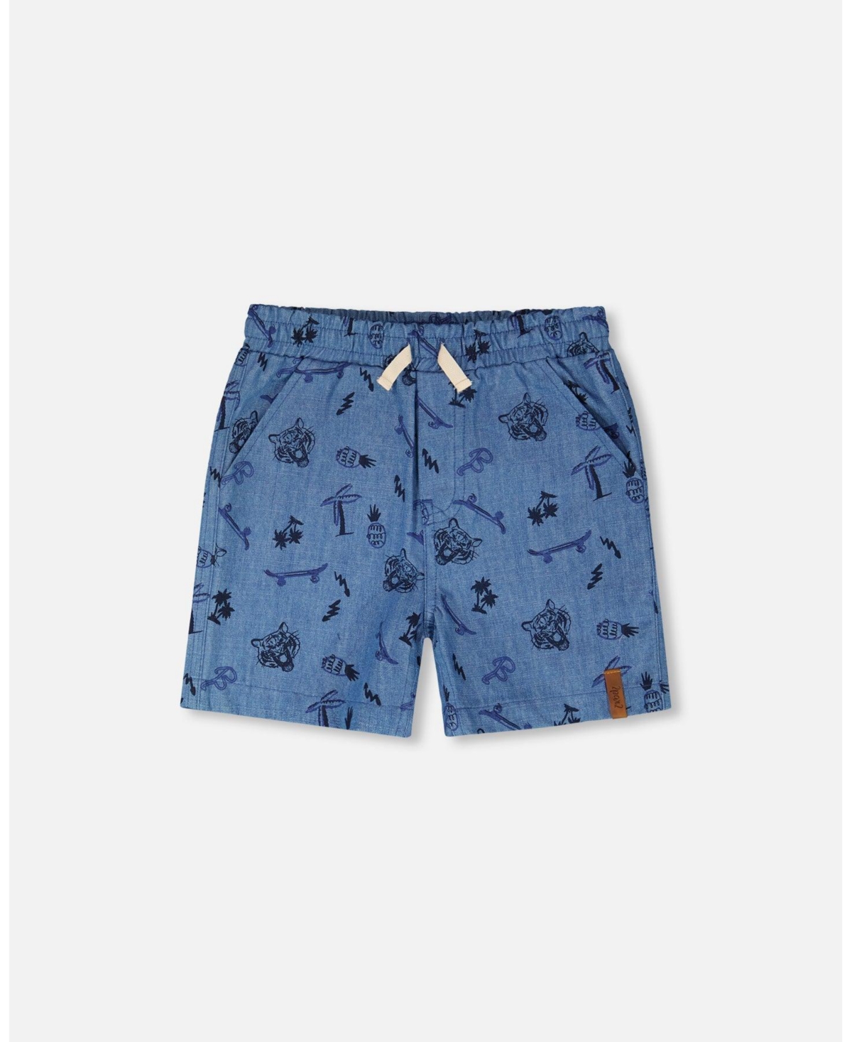 Click here for Deux par Deux Big Boys Chambray Shorts - Blue cham... prices