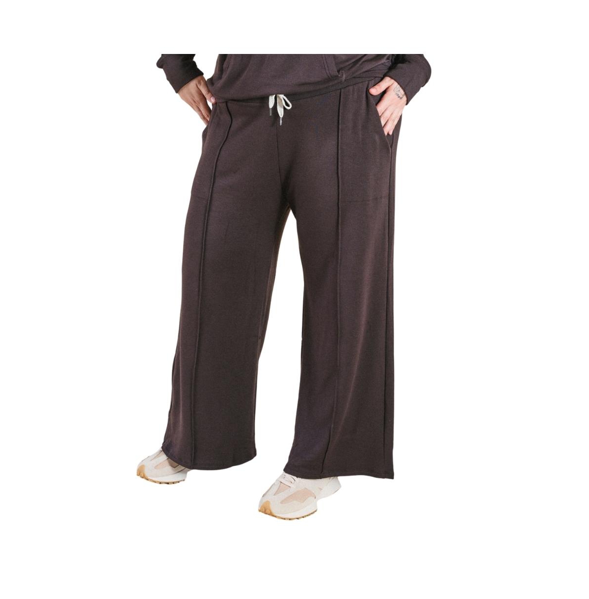 Click here for Poplinen Plus Size Betty Modal Wide Leg Pant - Dar... prices