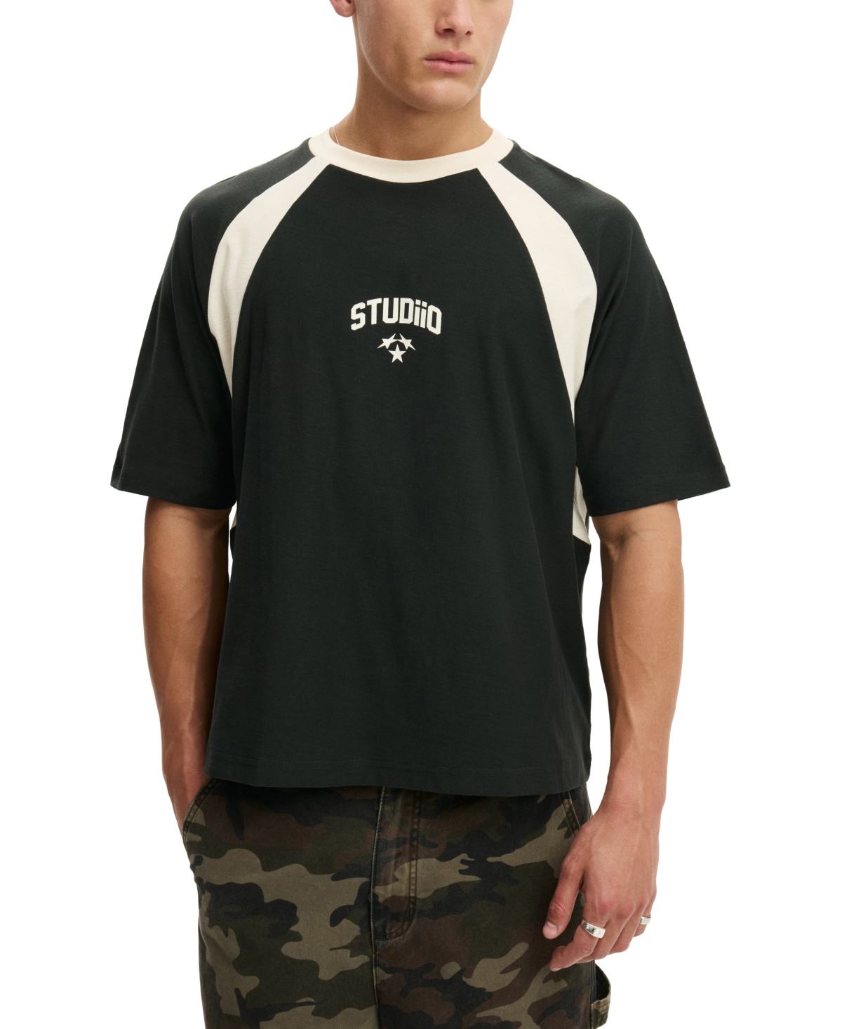 Click here for Cotton On Mens Graphic Crewneck T-Shirt - Black prices