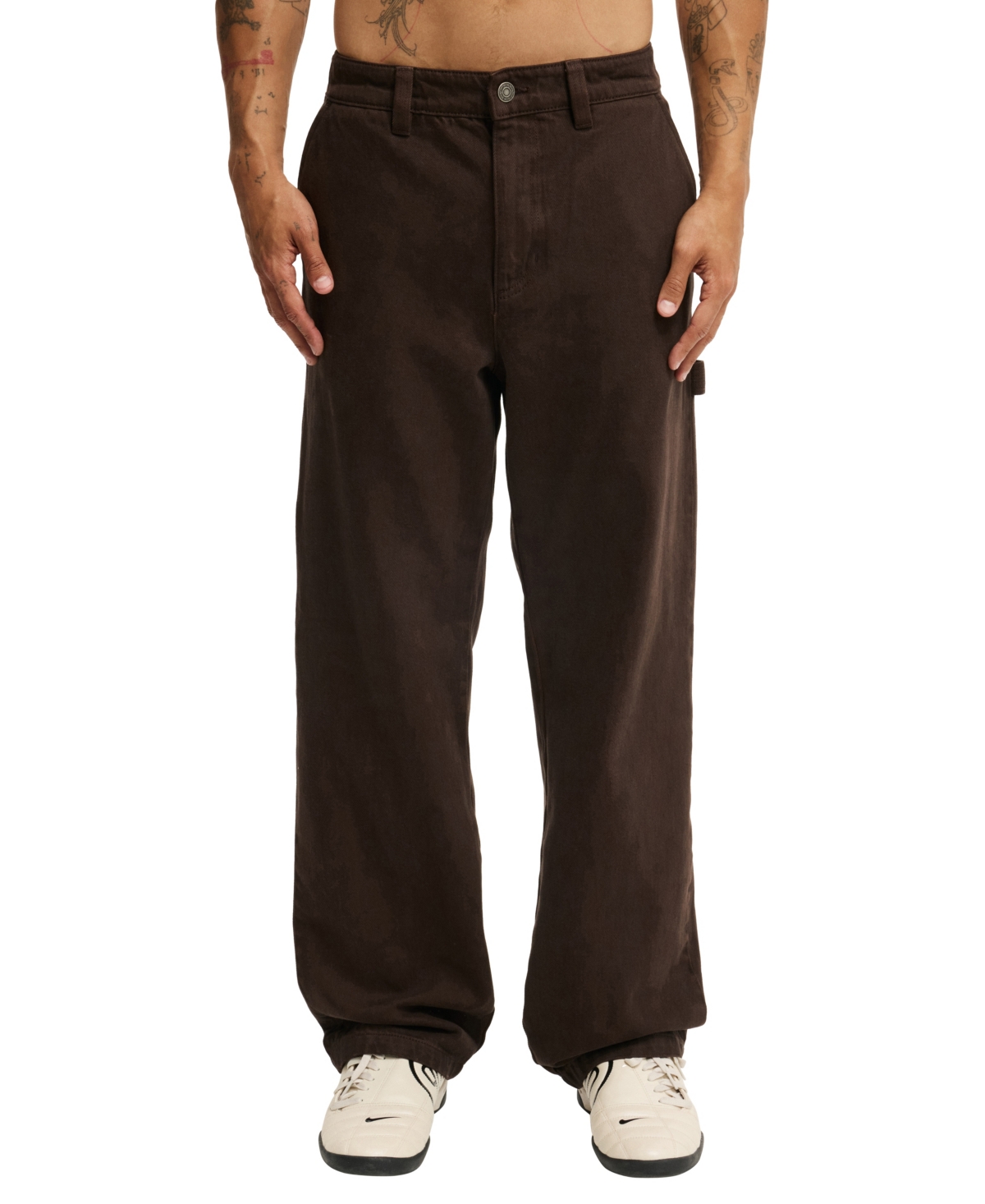 Click here for Cotton On Mens Regular-Fit Worker Twill Pants - Br... prices
