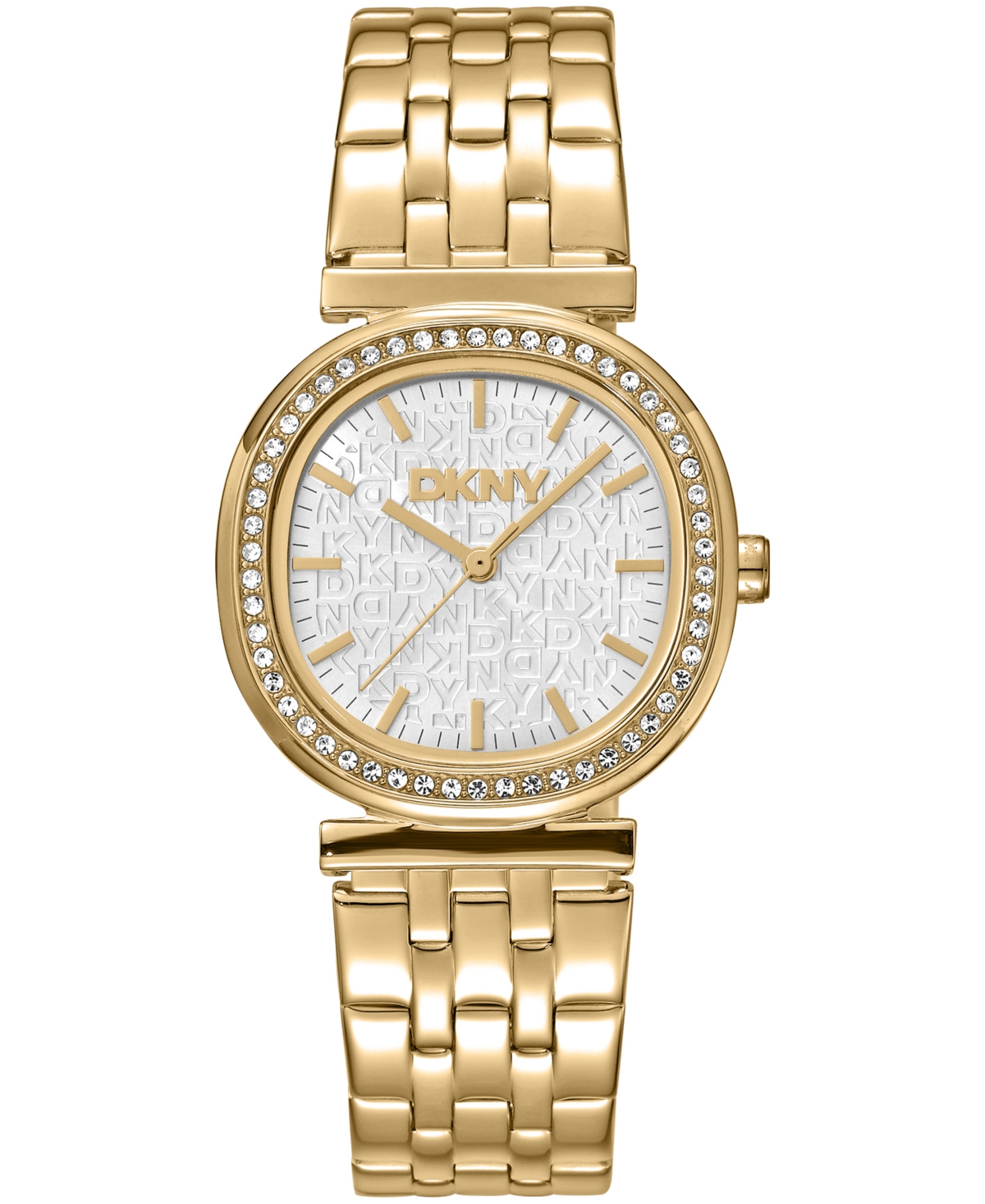 Click here for Dkny Womens Silver Dial Crystal Bezel Gold-Tone St... prices