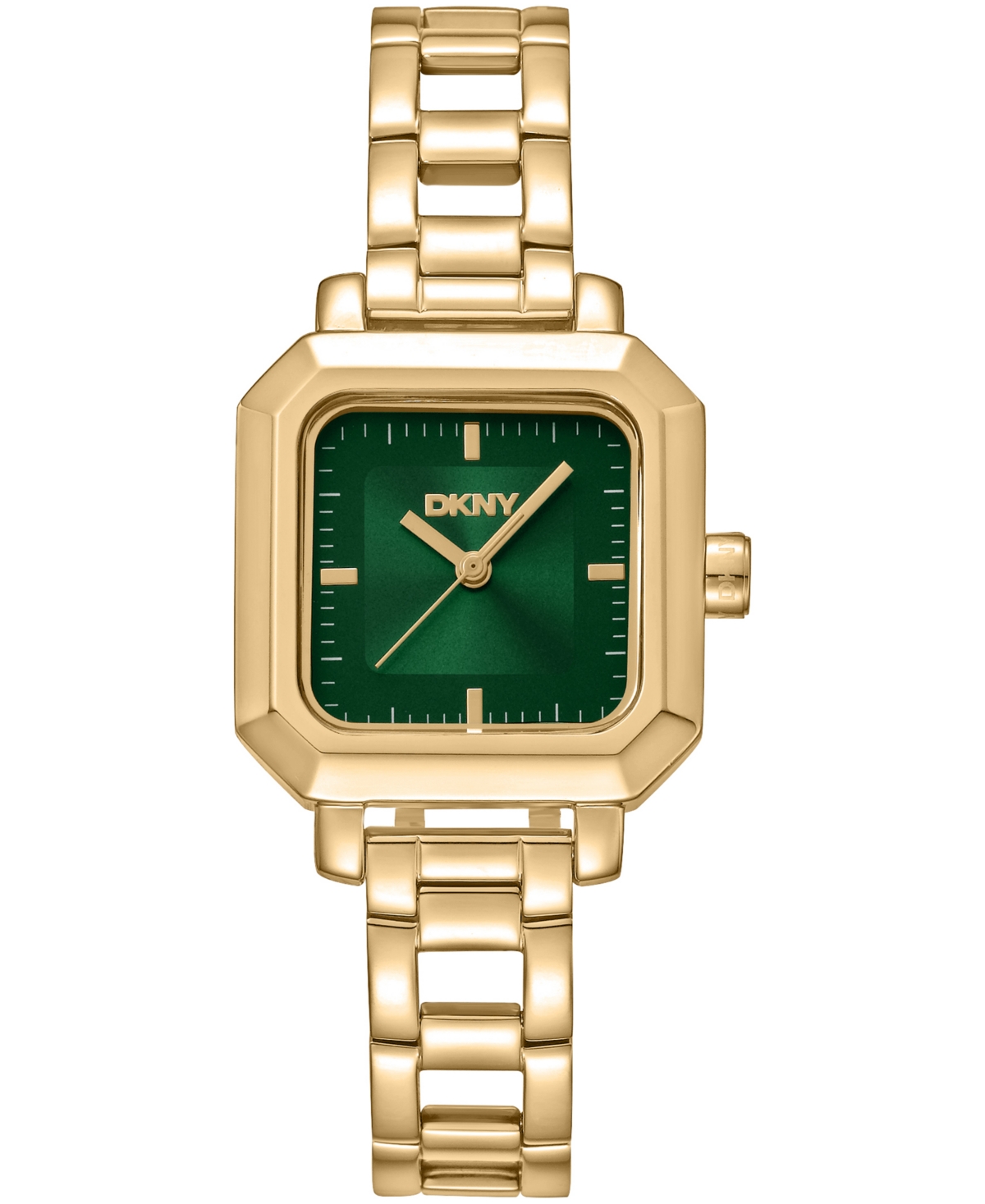 Click here for Dkny Womens Green Dial Open Link Gold-Tone Stainle... prices