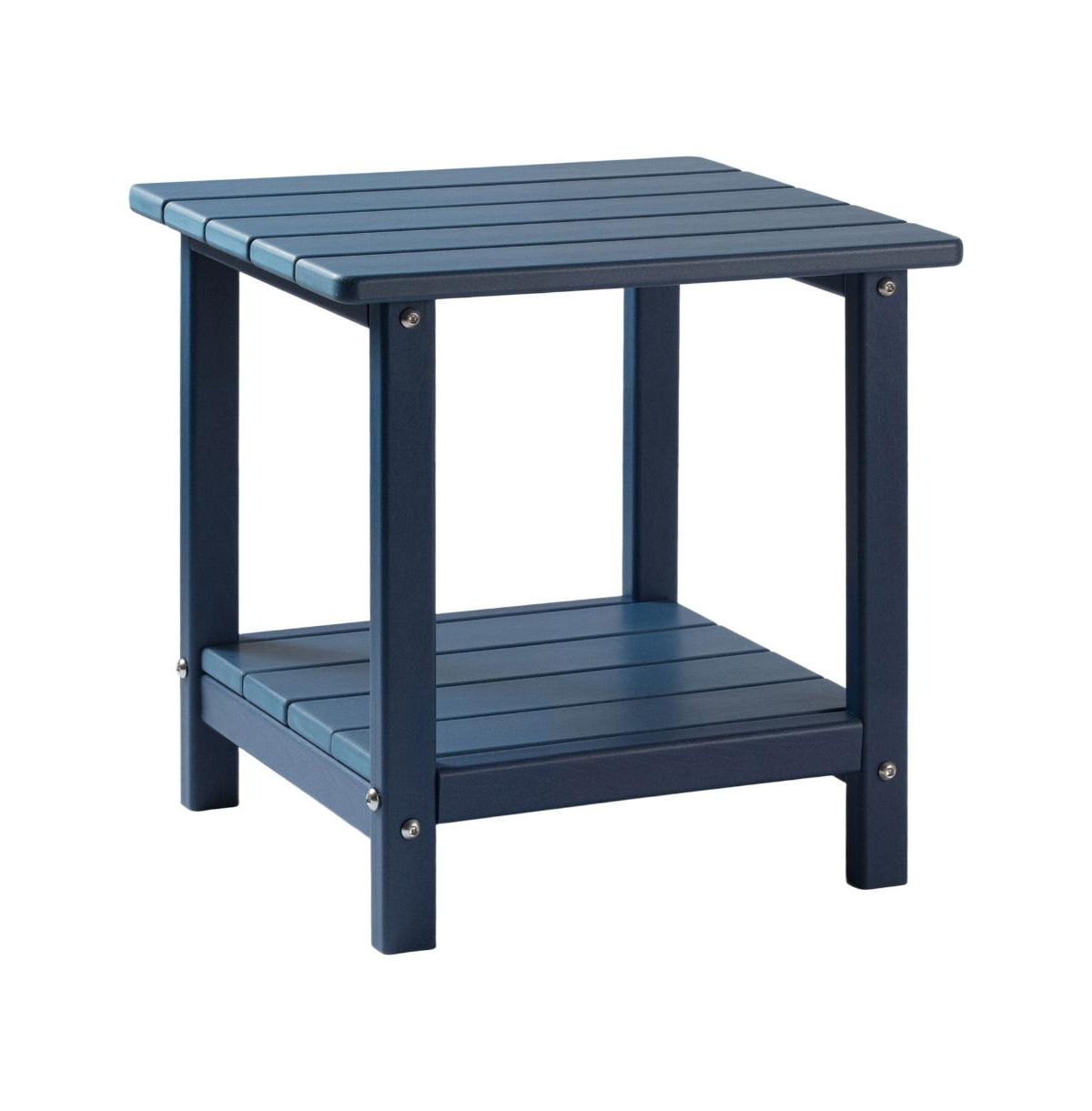 Click here for Slickblue 2-Tier Outdoor Side Table in Black Hdpe... prices