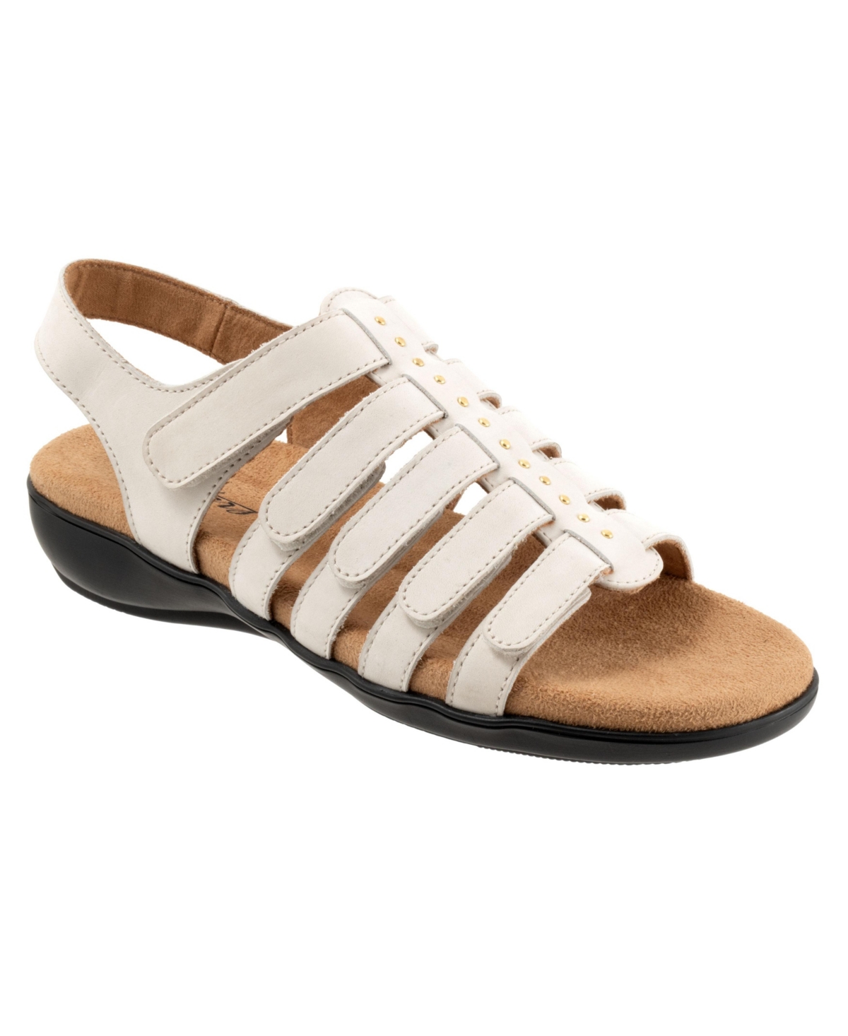 Click here for Trotters Womens Riki Studs Sandal - White nubuck prices