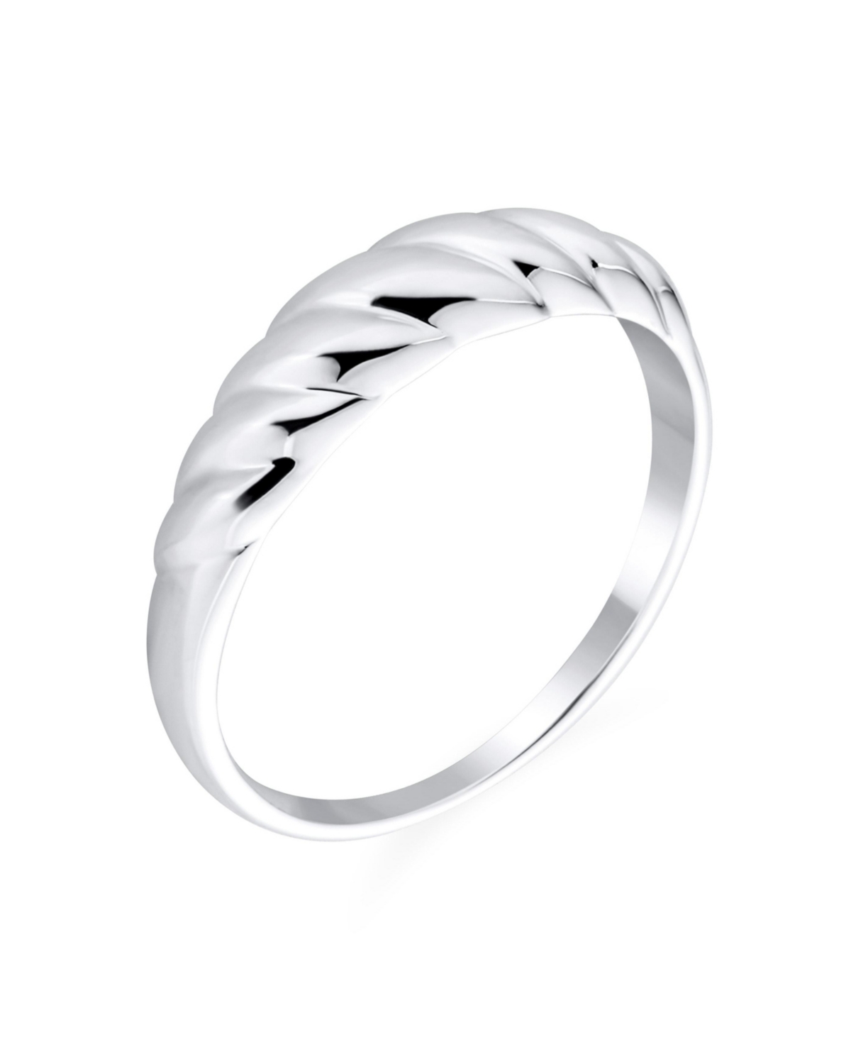 Click here for Bling Jewelry Twisted Rope Dome Croissant Ring Thi... prices