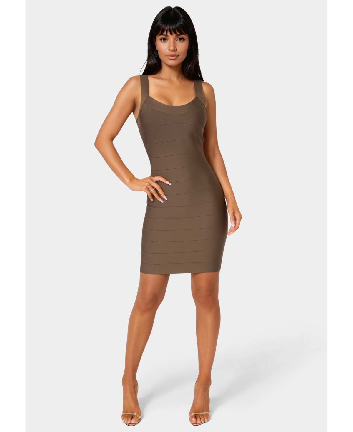 Click here for Bebe Womens Mini Tank Dress - Chocolate prices