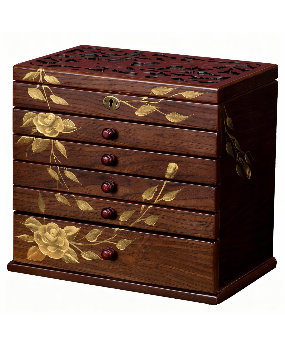 Click here for Yigii Handcrafted Floral Wooden Jewelry Box prices