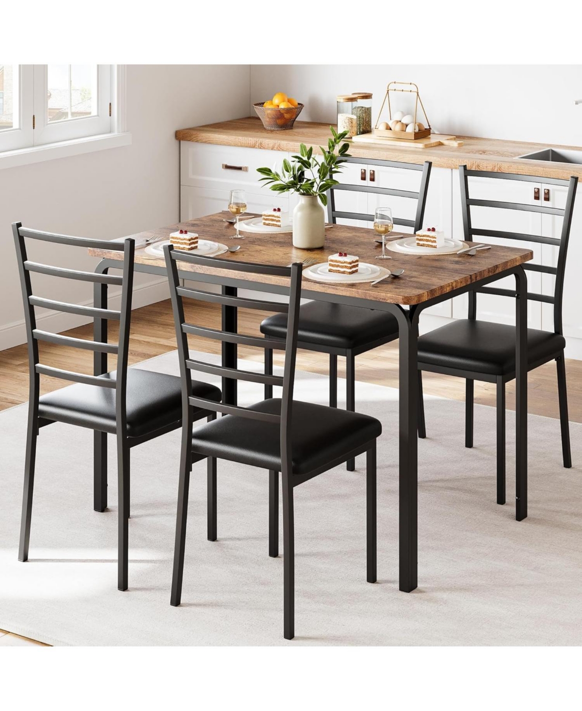 Click here for gaomon 5-Piece Dining Table Set for 4  Modern Rect... prices