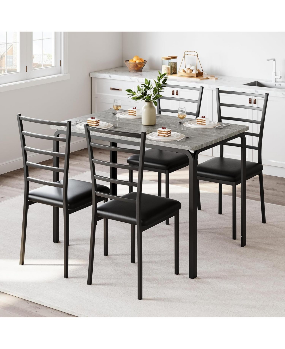 Click here for gaomon 5-Piece Dining Table Set for 4  Modern Rect... prices