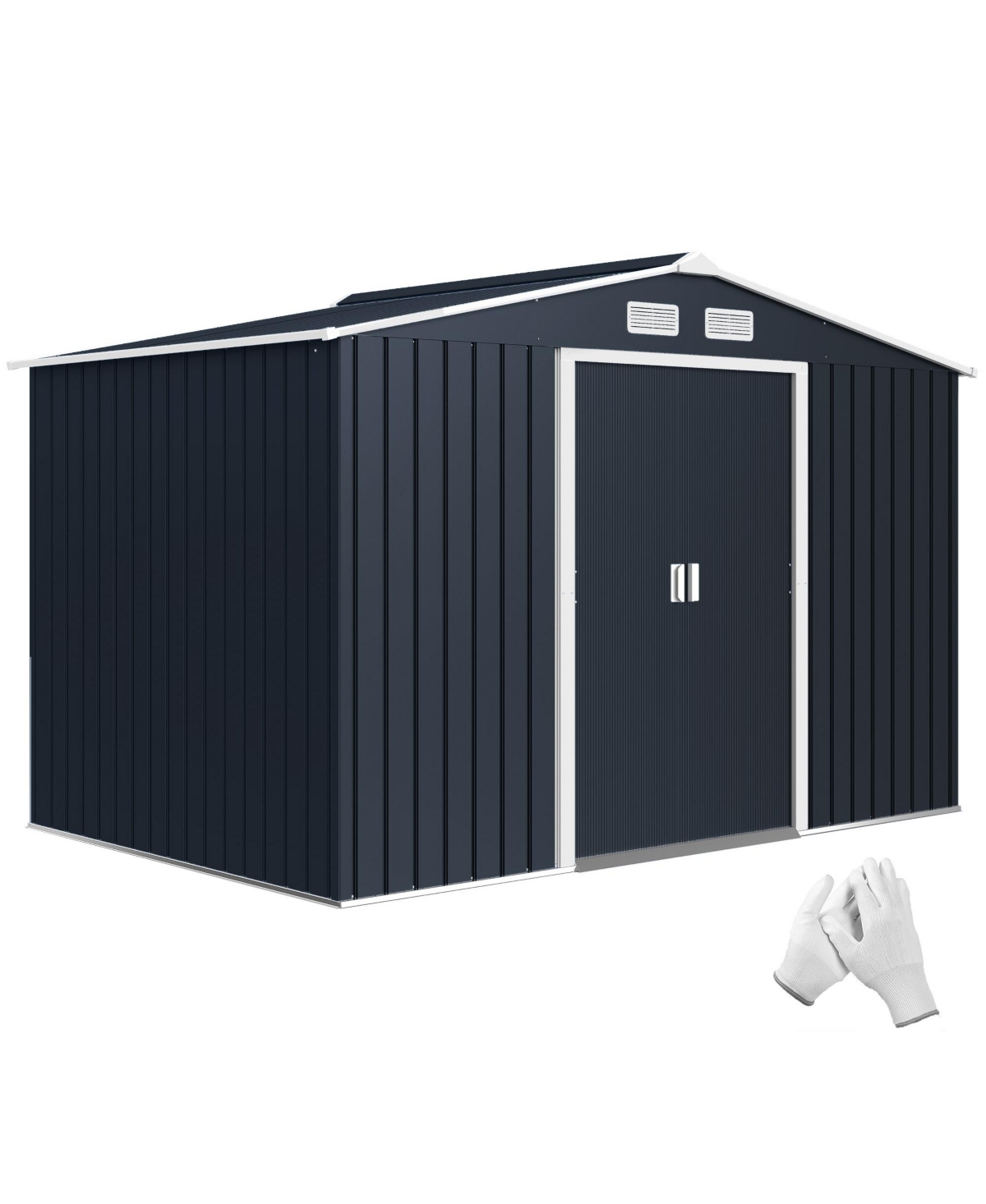 Click here for Outsunny 9 x 6 Storage Shed Garden Tool House w/ V... prices