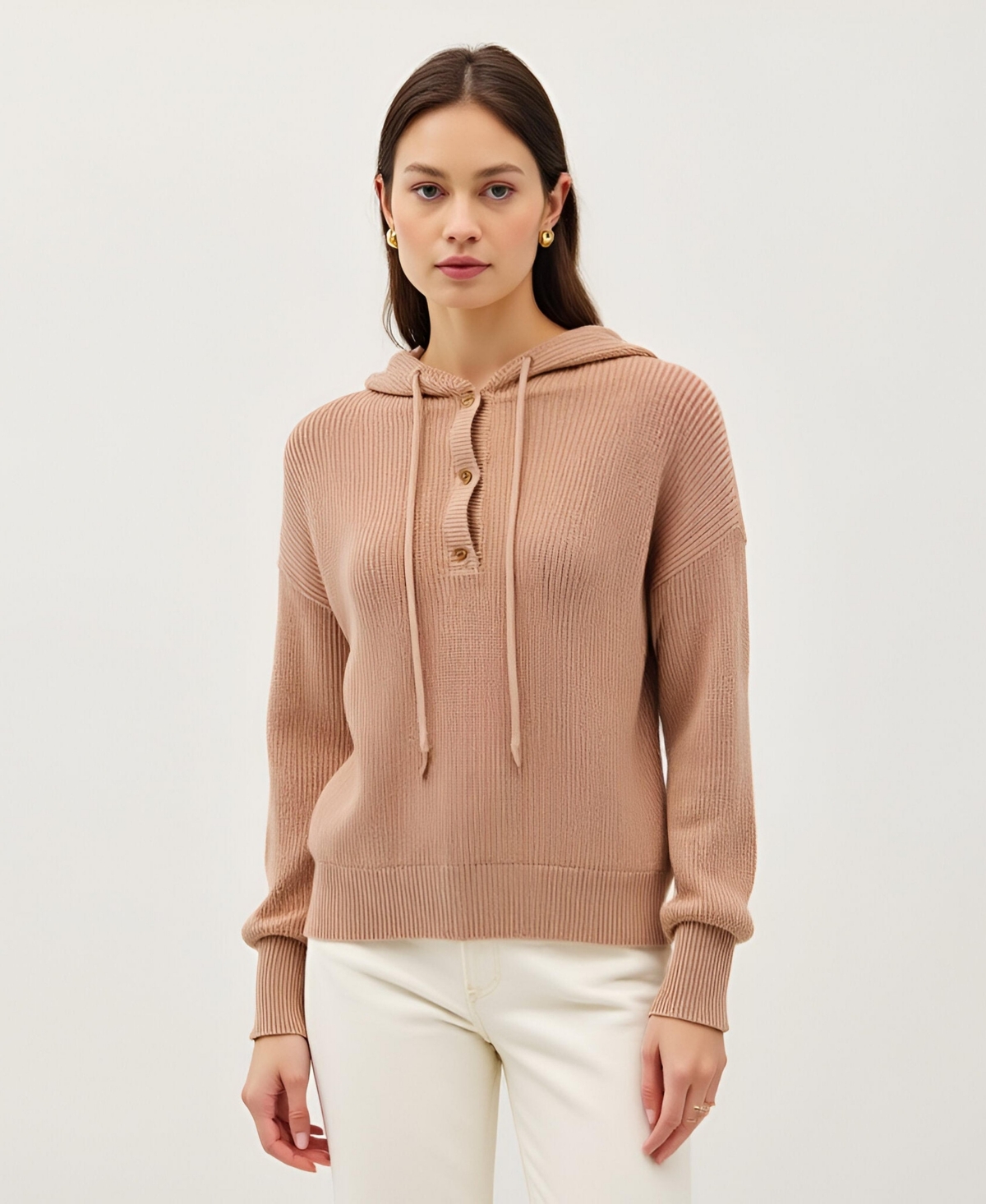 Click here for Draft - Modenaire Womens Button-Front Knit Drop-Sh... prices