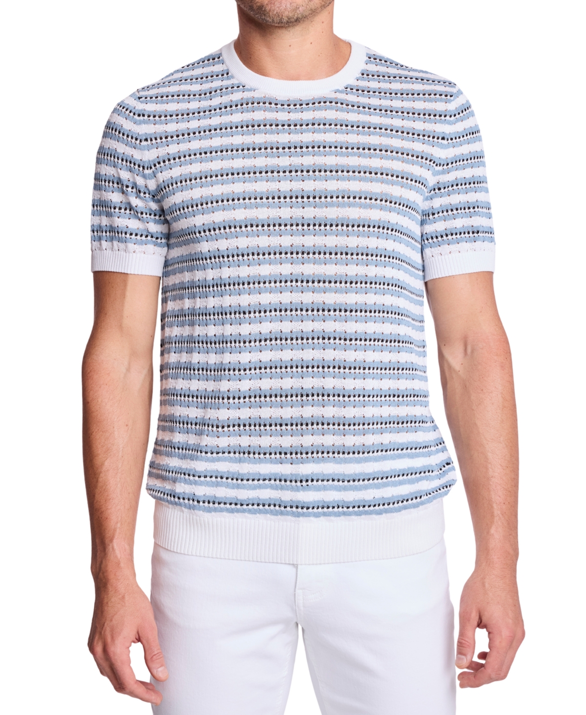 Click here for Paisley & Gray Mens Stripe Crewneck T-Shirt - Dust... prices