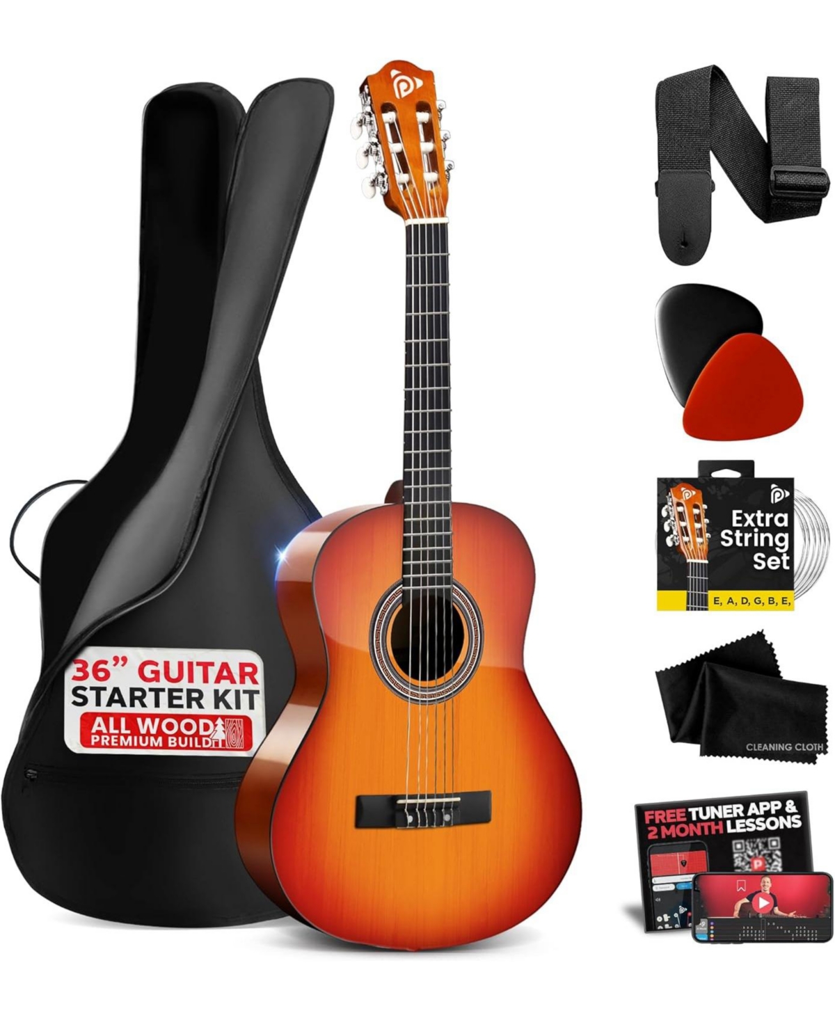 Click here for Pyle Beginner Acoustic Guitar Kit – 3/4 Jun... prices