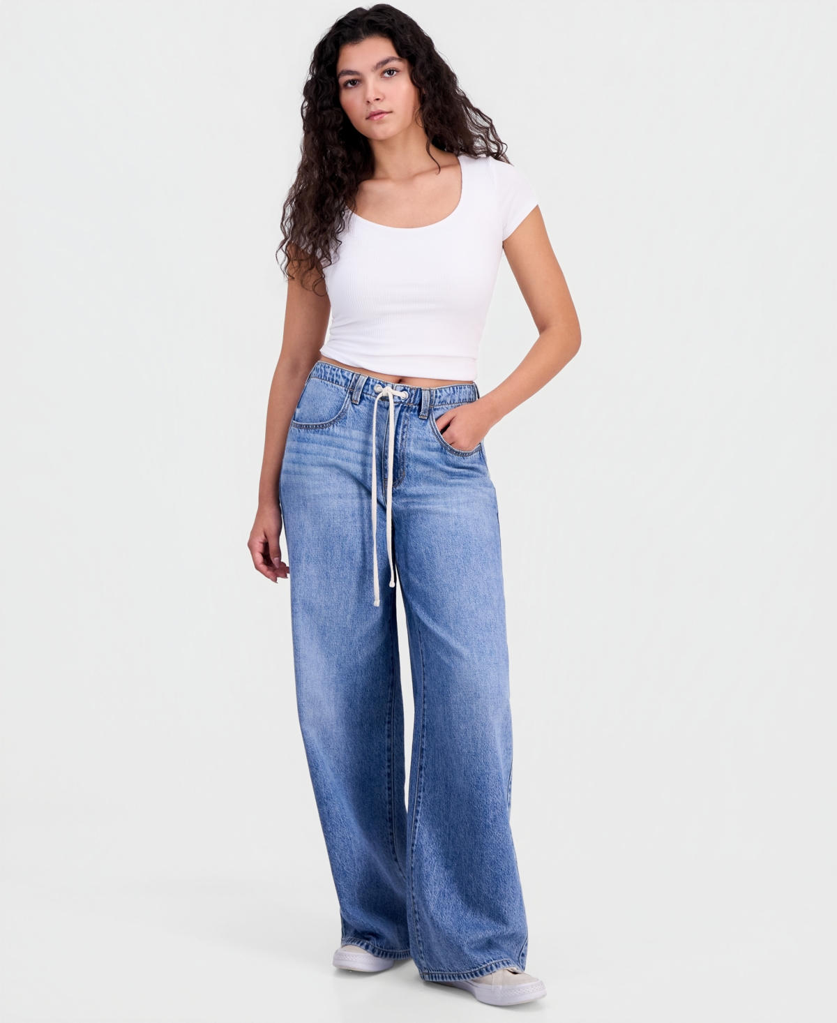 Click here for Celebrity Pink Juniors Drawstring-Waist Wide-Leg J... prices