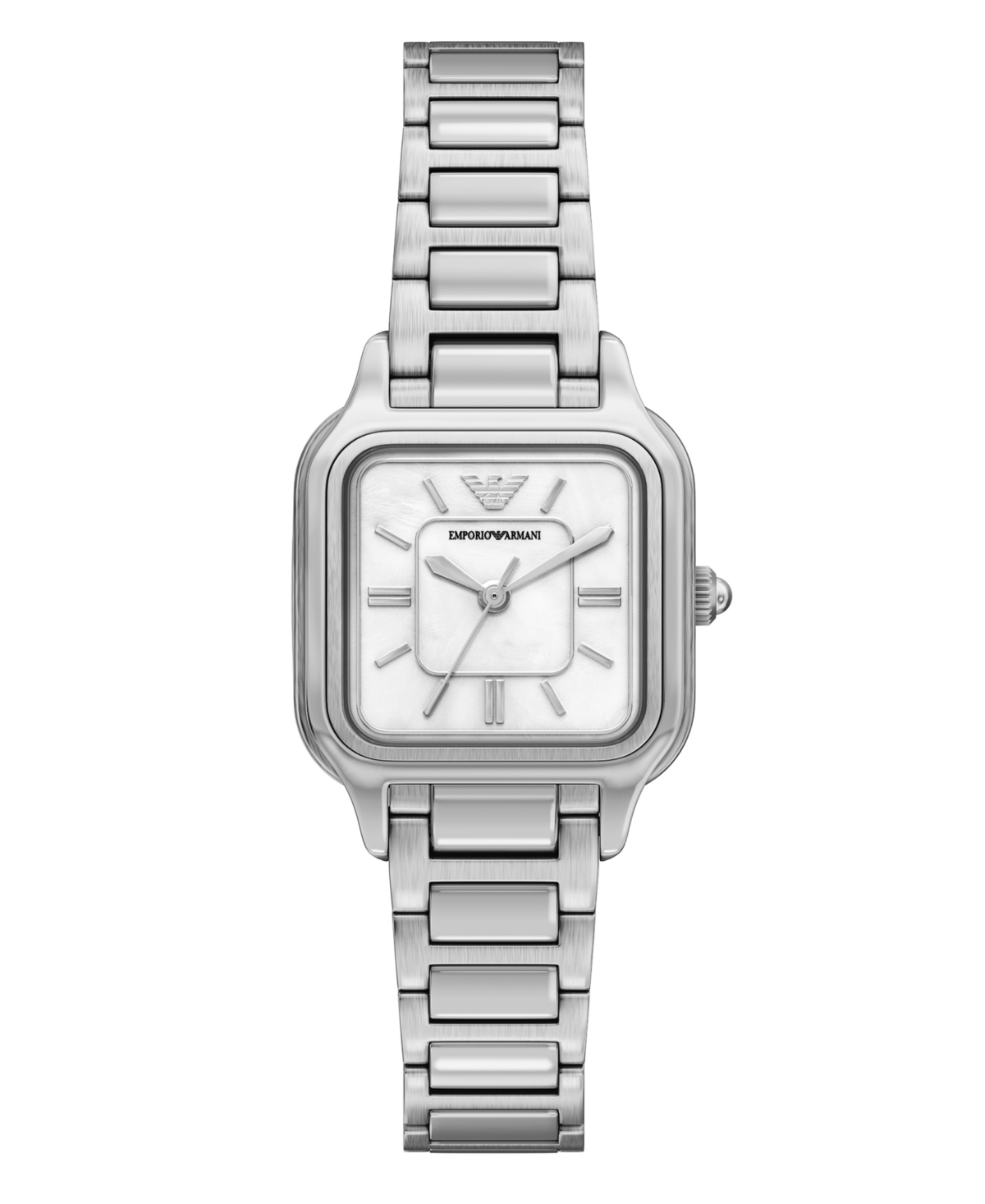 Click here for Emporio Armani Womens Quartz Three-Hand Silver Sta... prices