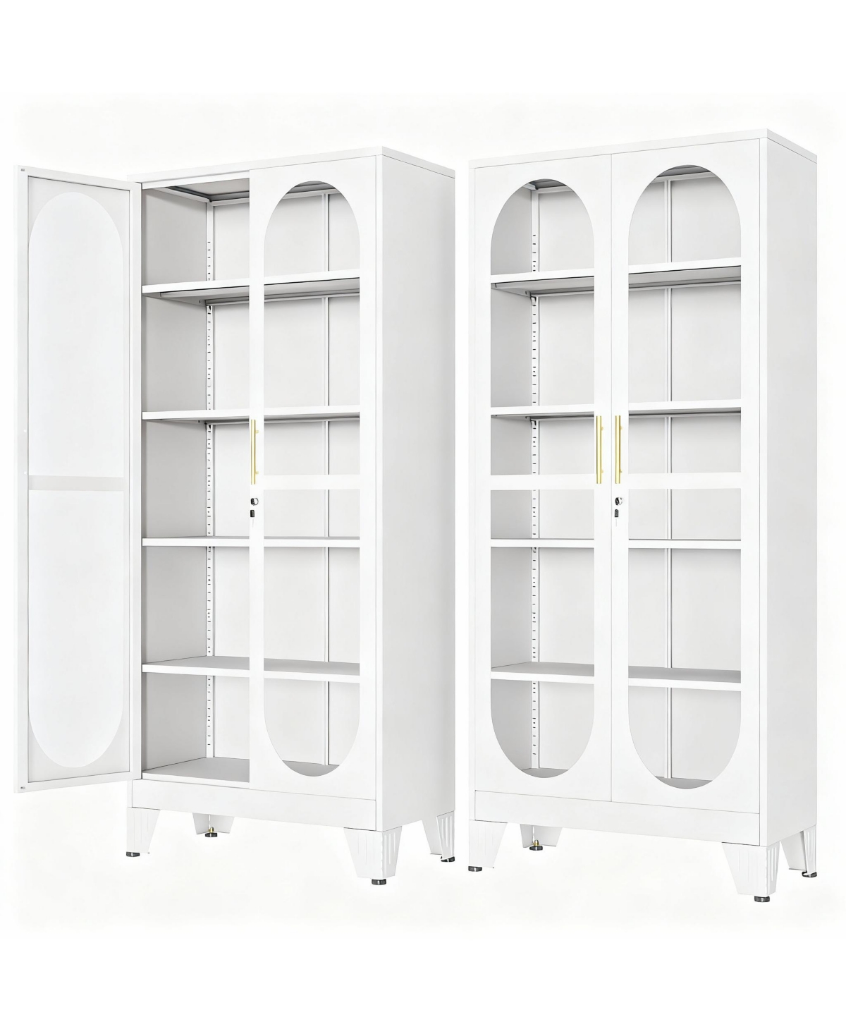 Click here for Yigii Elegant Glass Door Cabinet with Locking Mech... prices