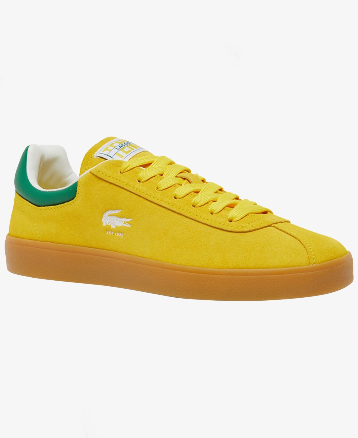 Click here for Lacoste Mens Lace-Up Sneakers - Yellow/Gum prices