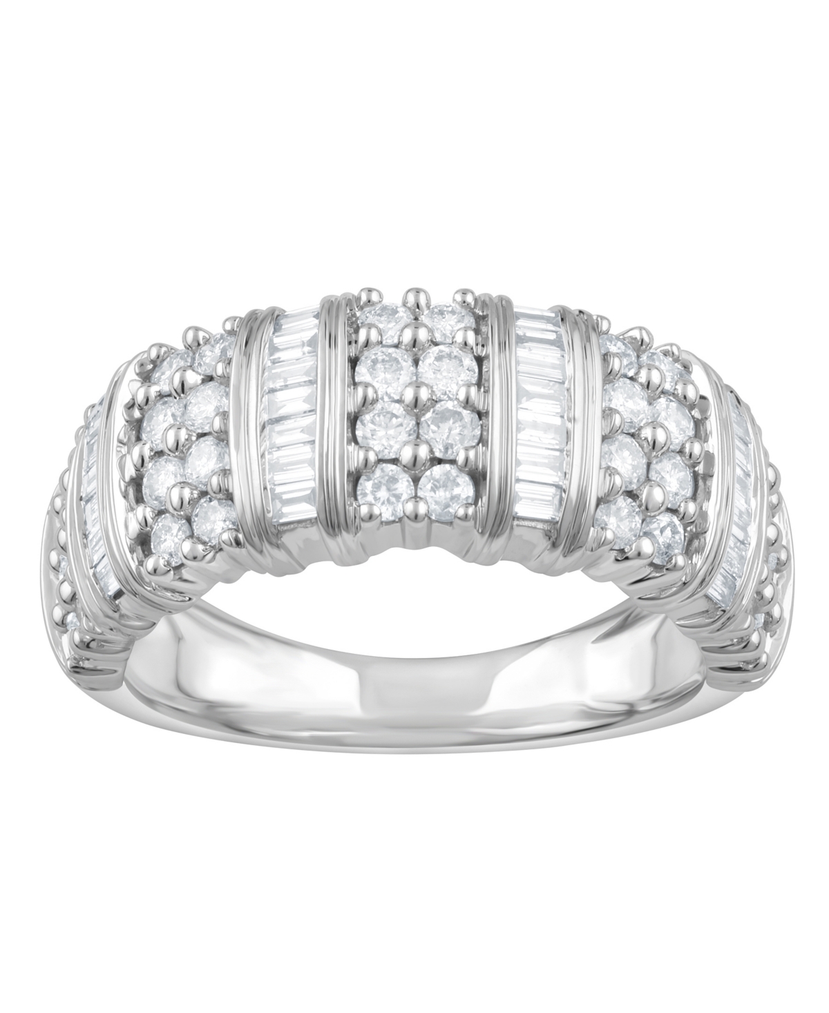 Click here for Macys Diamond Round & Baguette Ring (1 ct. t.w.) i... prices