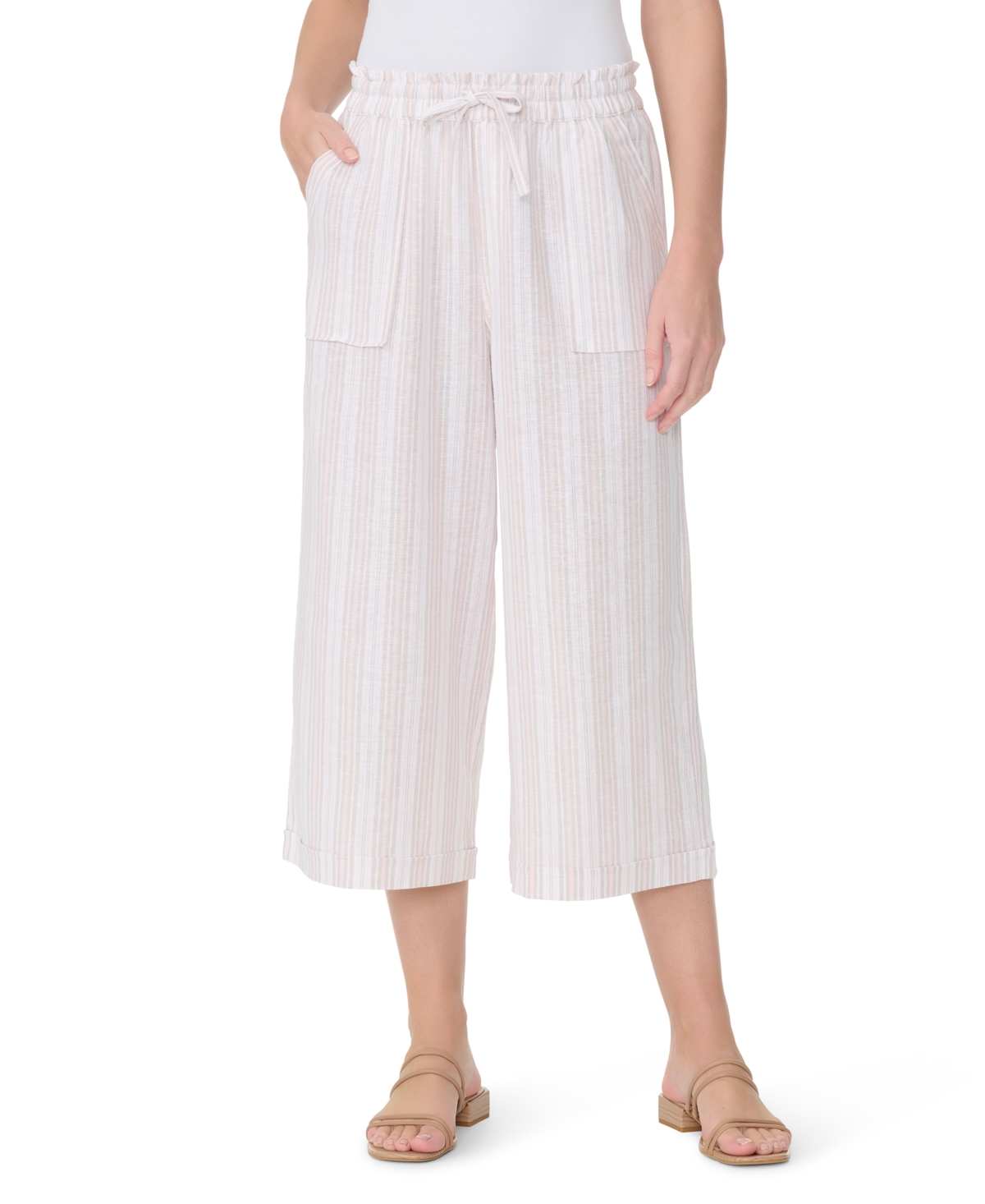 Click here for Gloria Vanderbilt Womens Rainey Wide-Leg Crop Pant... prices