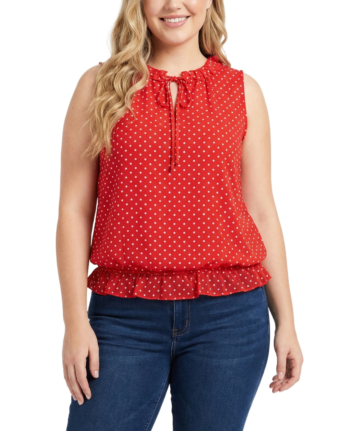 Click here for Ny Collection Plus Size Sleeveless Ruffle Flounced... prices