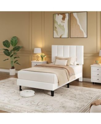 Click here for Gaomon Bed Frame Velvet Upholstered Platform Bed W... prices