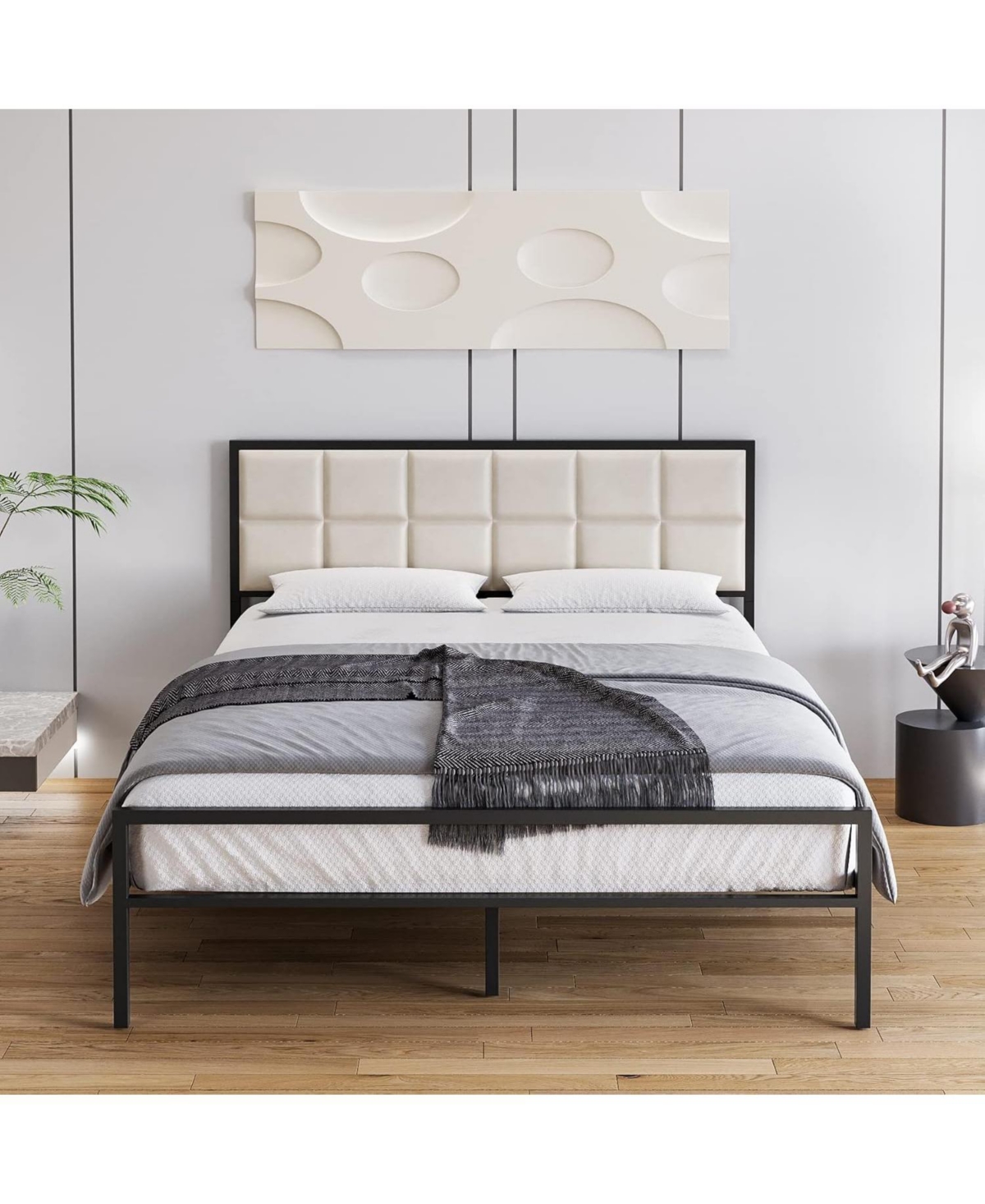 Click here for Gaomon Bed Frame  Faux Leather Platform Bed Frame... prices