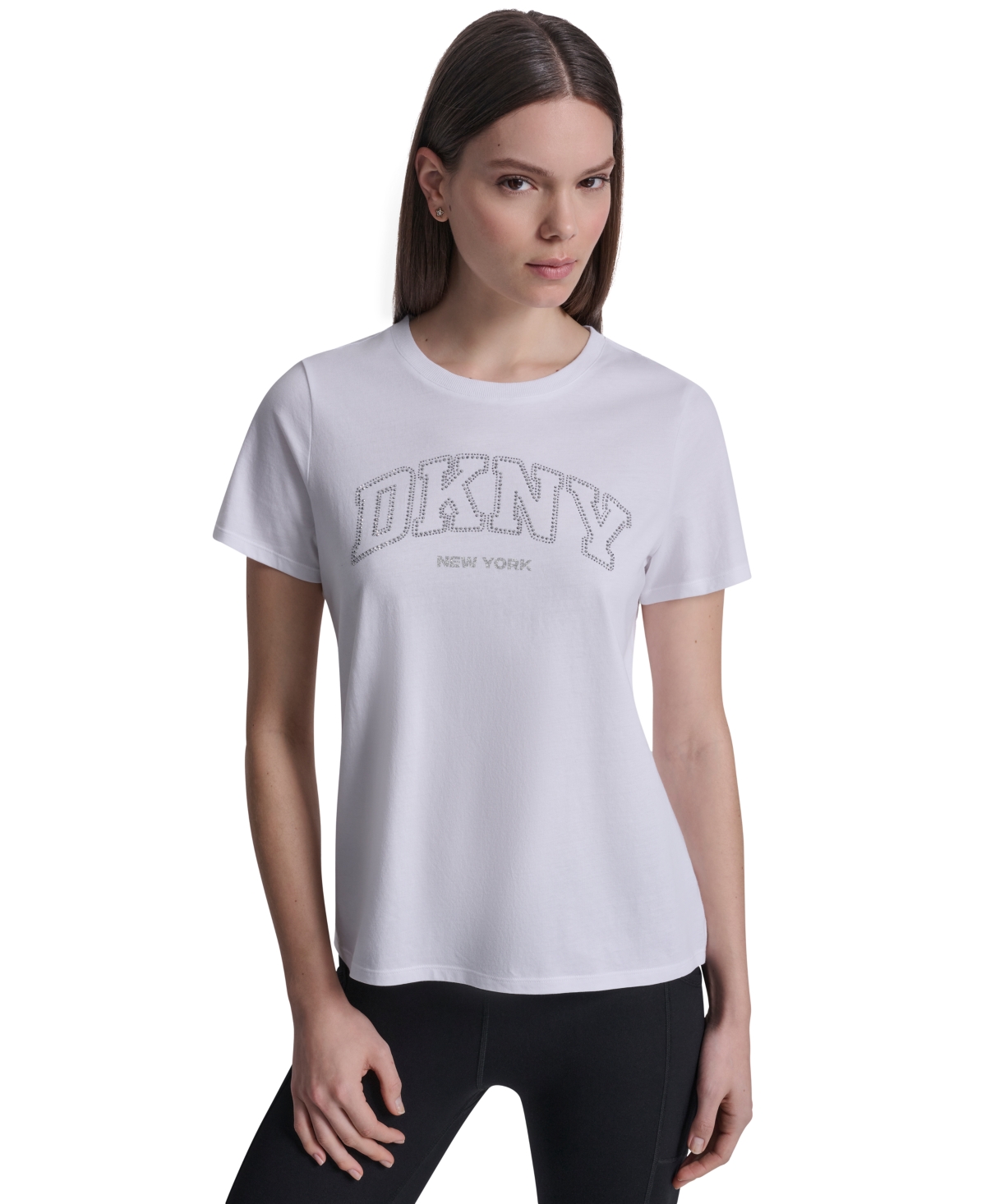 Click here for Dkny Sport Womens Rhinestone Varsity Logo Relaxed... prices