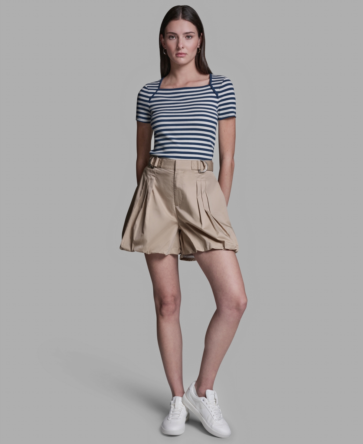 Click here for Bcbg Womens Belted Bubble Hem High-Rise Shorts - M... prices