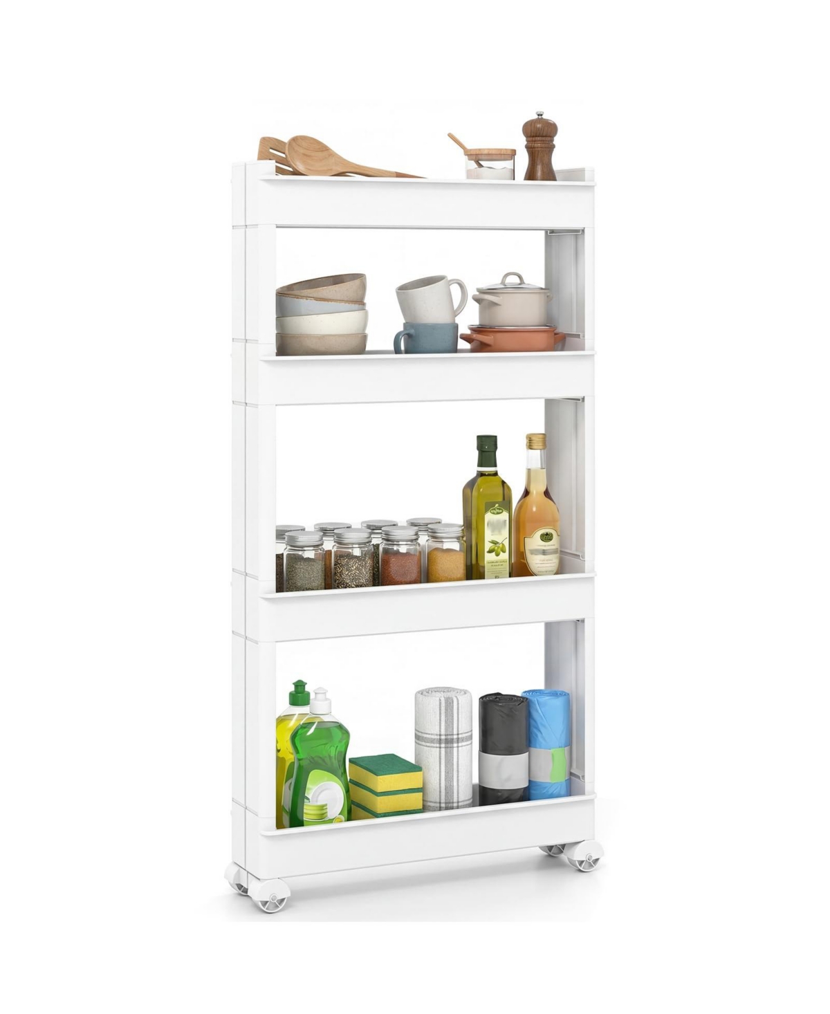 Click here for Volenca 4-Tier Slim Storage Trolley with Detachabl... prices