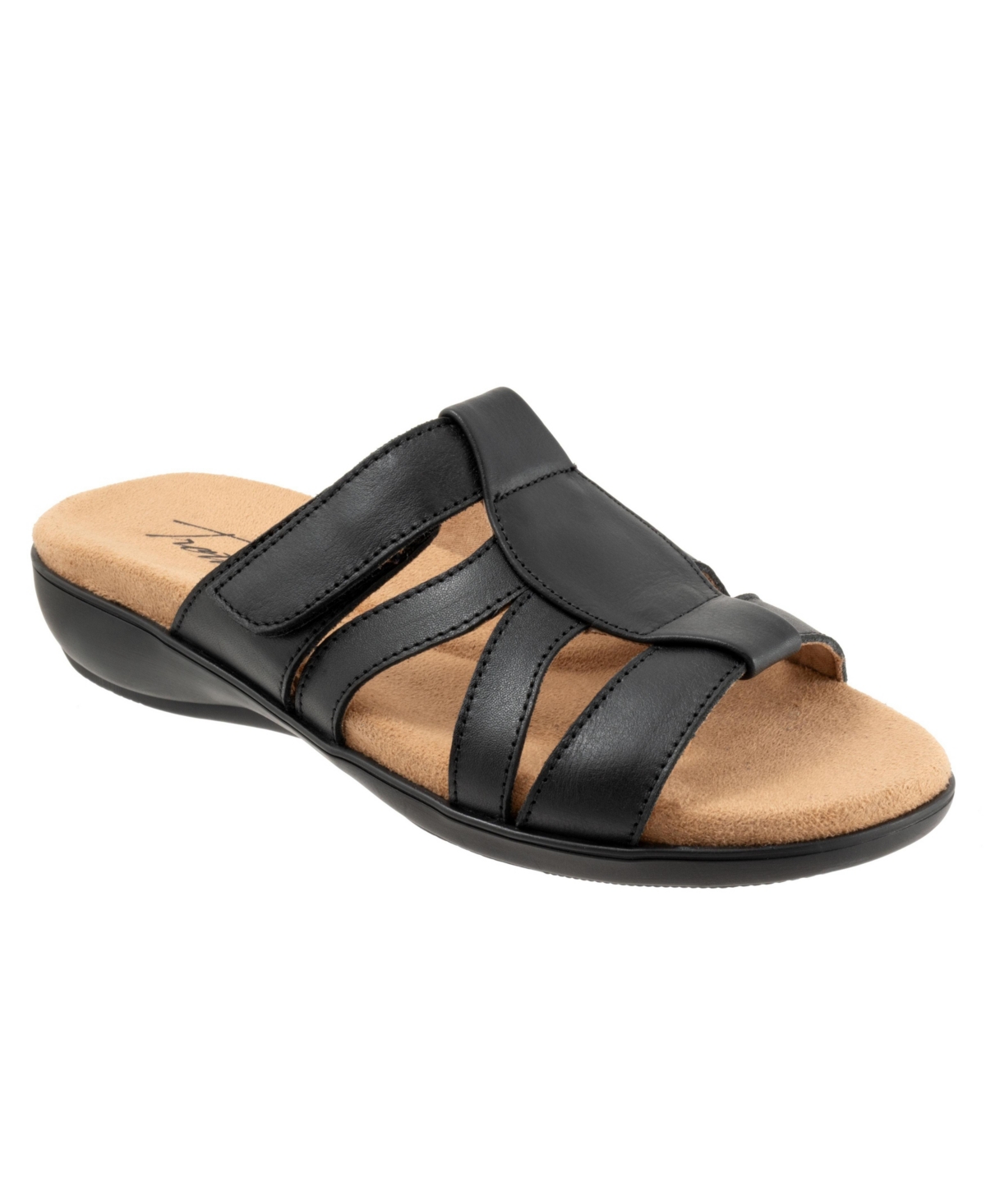 Click here for Trotters Ramona Leather Upper Womens Sandal - Blac... prices