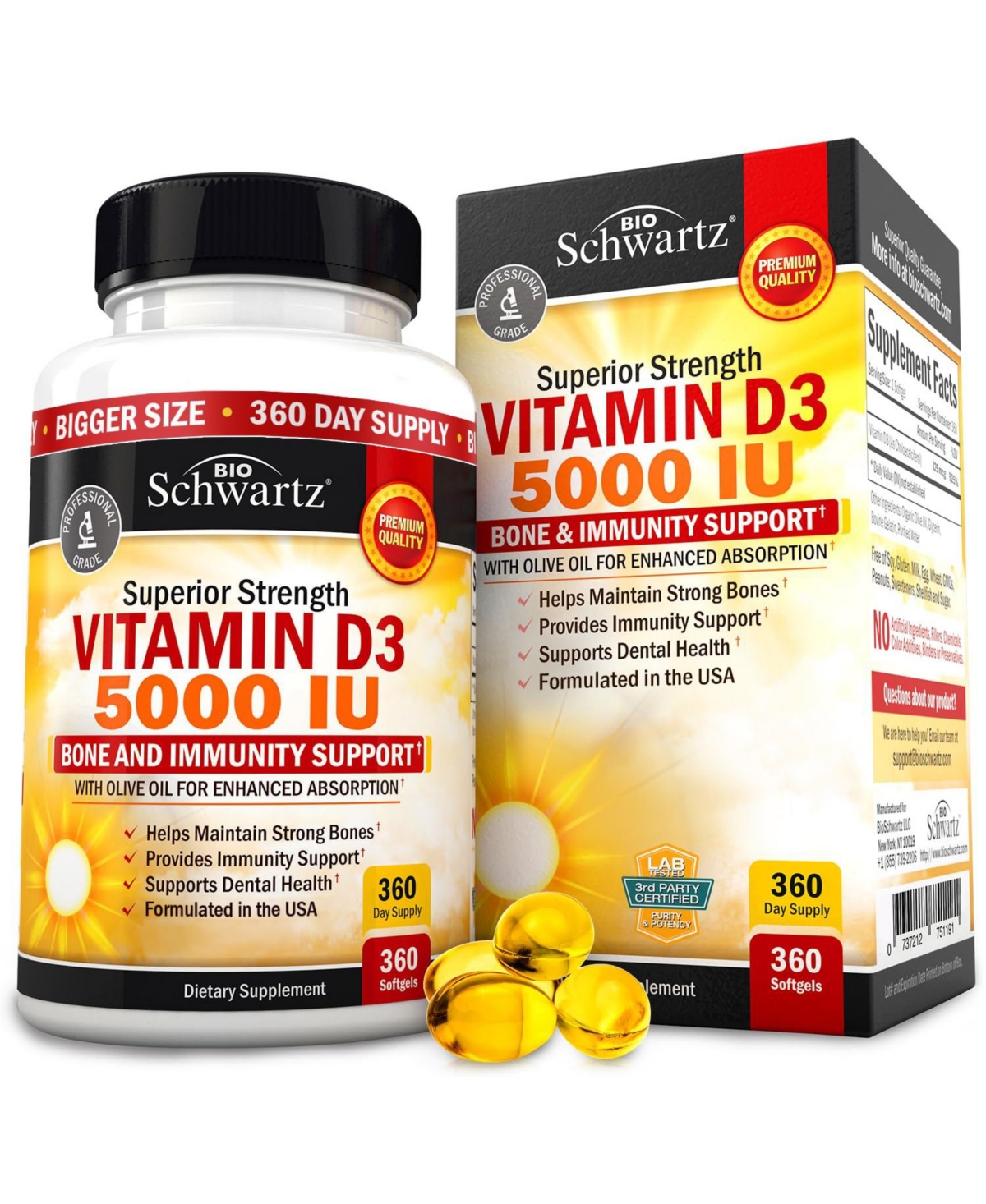 Click here for BioSchwartz Vitamin D3 5000 Iu (125 mcg) Natural I... prices